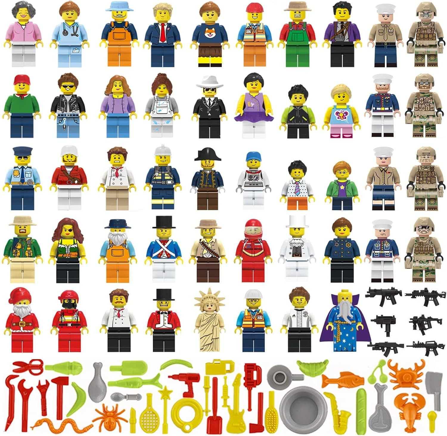 Miin Little People Toy Set - 48 Minifigures with Australia | Ubuy