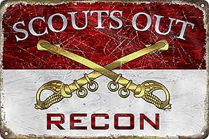 Amazon.com: Bayyon Cavalry Scouts Out Recon Metal Sign Tin Plate Sign ...