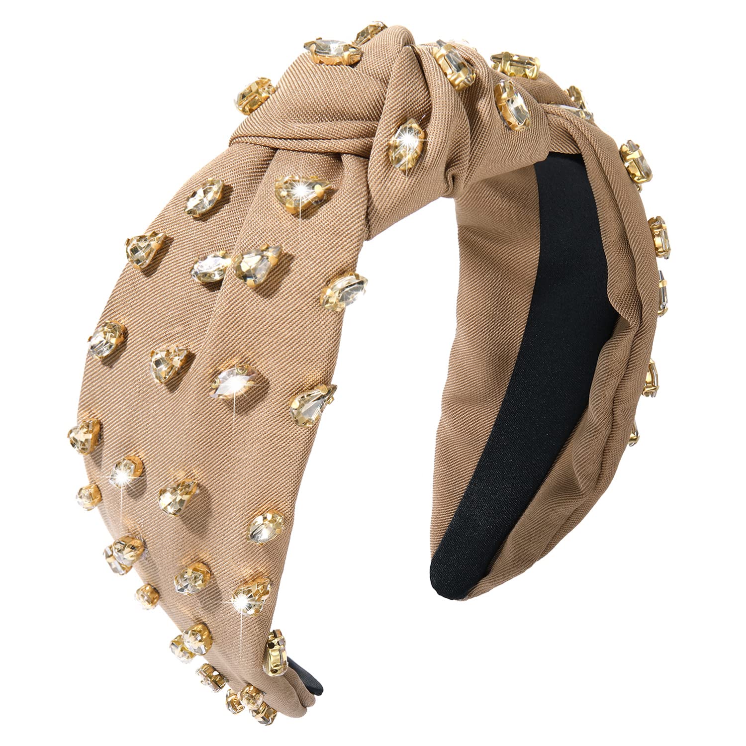 Amazon.com : NVENF Rhinestone Knotted Headbands for Women, Crystal ...