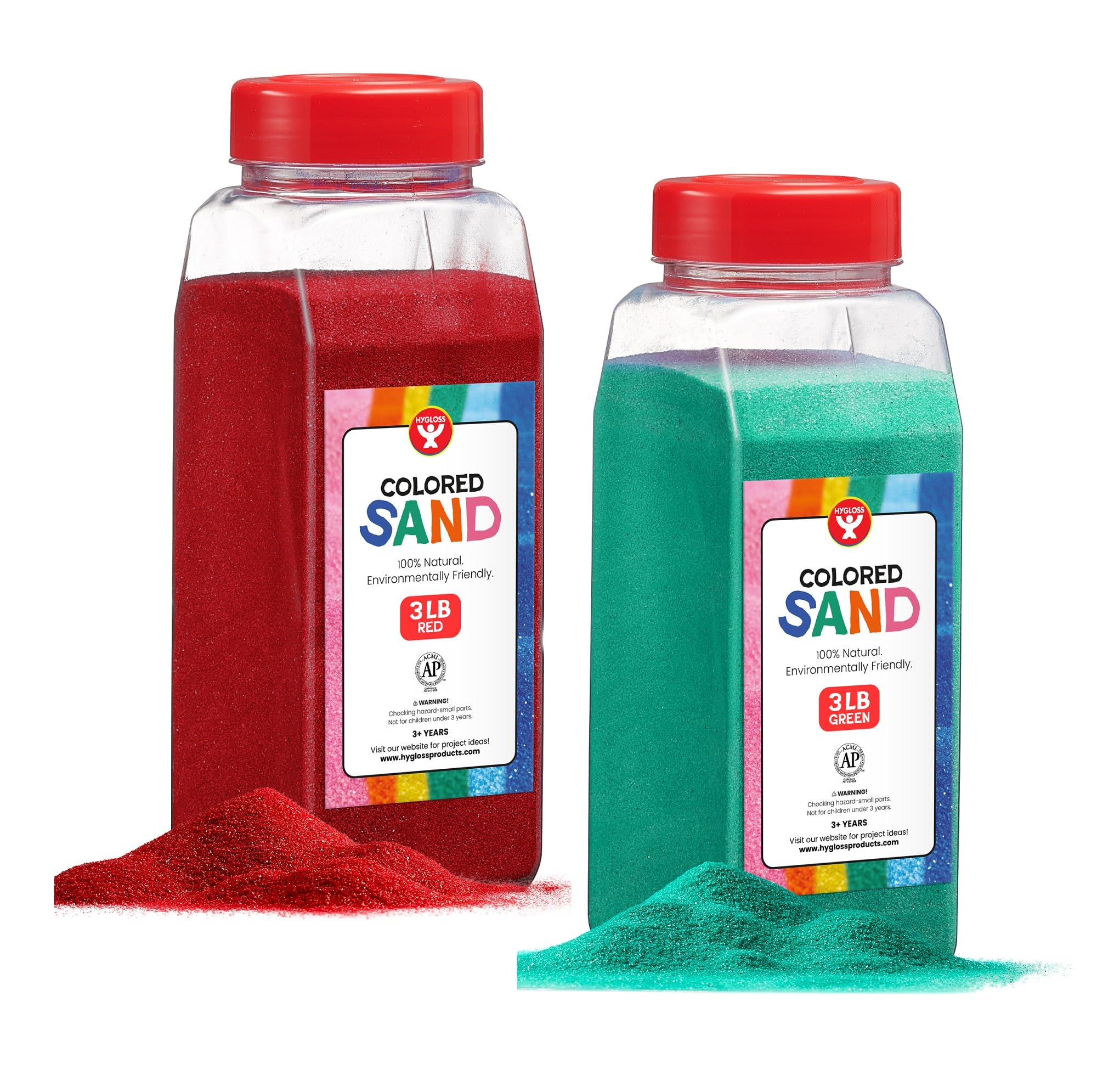 Amazon.com: Hygloss Colored Play Sand – 6 lb Craft Sand for Christmas ...