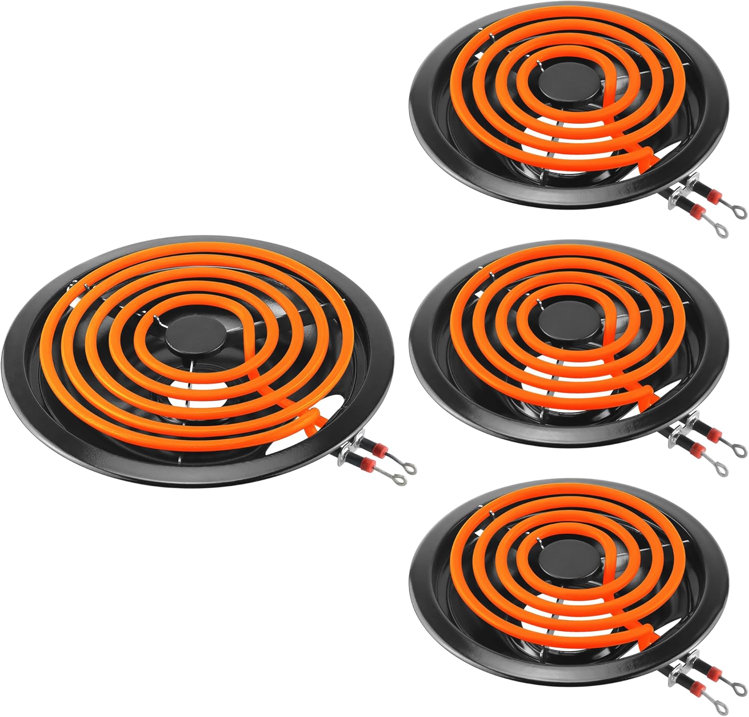 Amazon.com: Black Electric Stove Burner Drip Pans W10288051 Stove ...