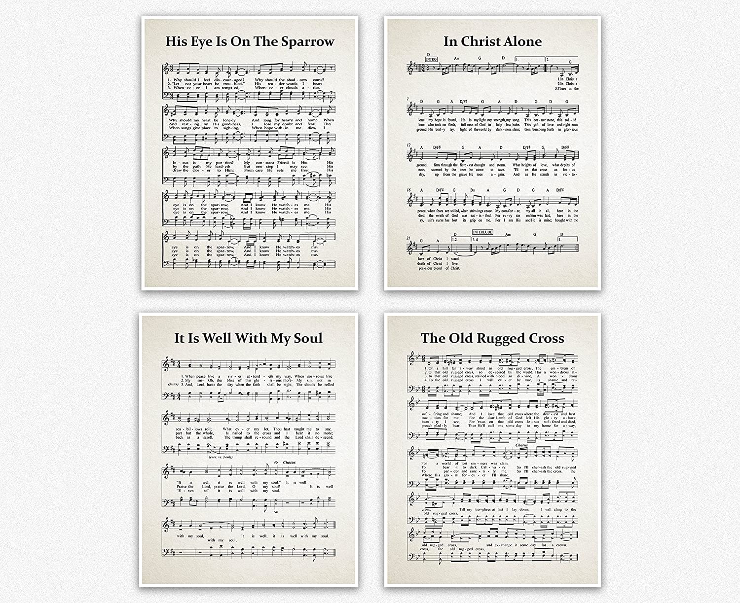 Snapklik.com : Christian Gift Hymn Sheet Music For Religious Home Set ...