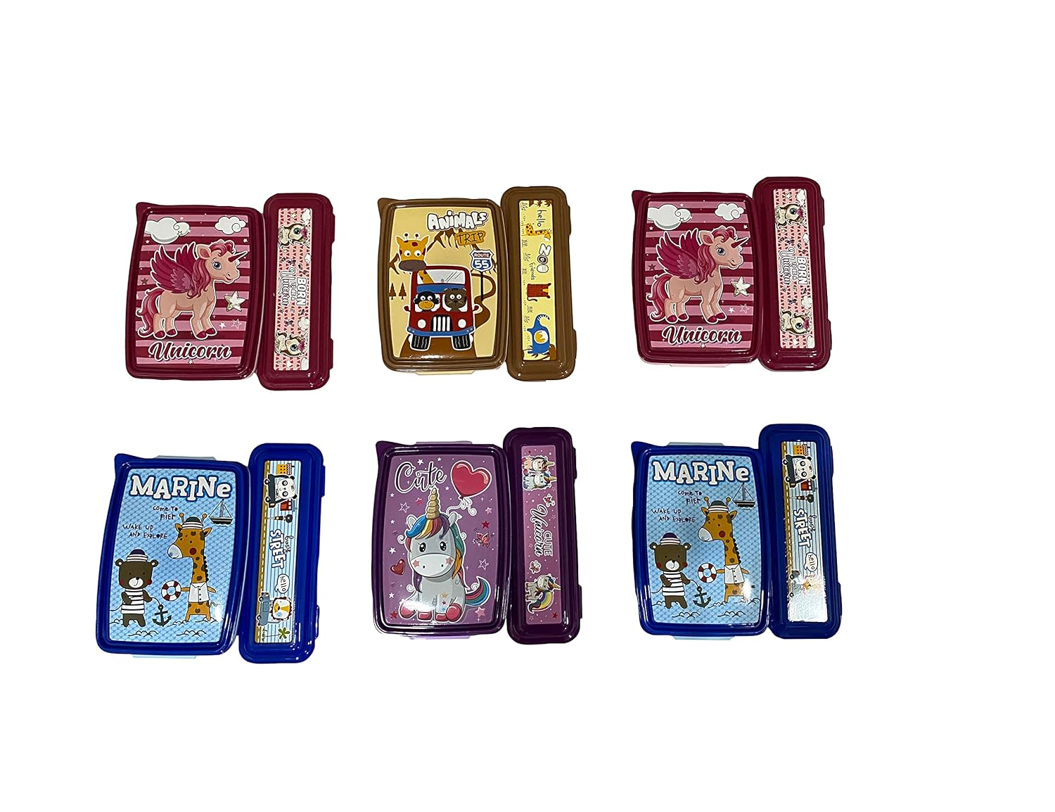 Buy Kids Kraft Cartoon Printed 2 in 1 Break Time Gift Set of Rectangle ...