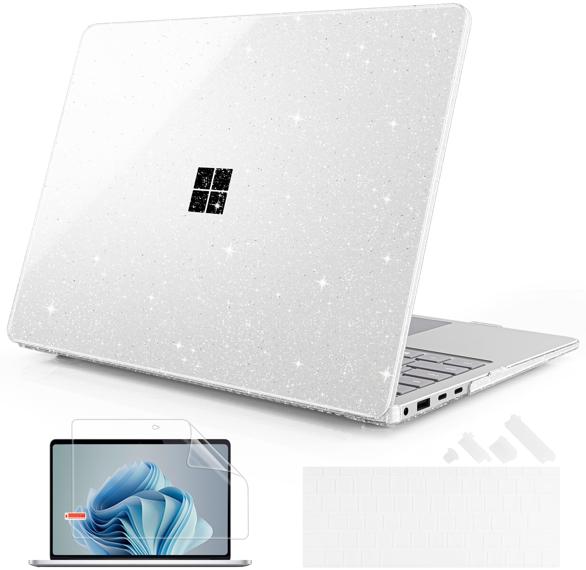 Amazon.com: Mektron Glitter Case for Microsoft Surface Laptop 13.8-inch ...