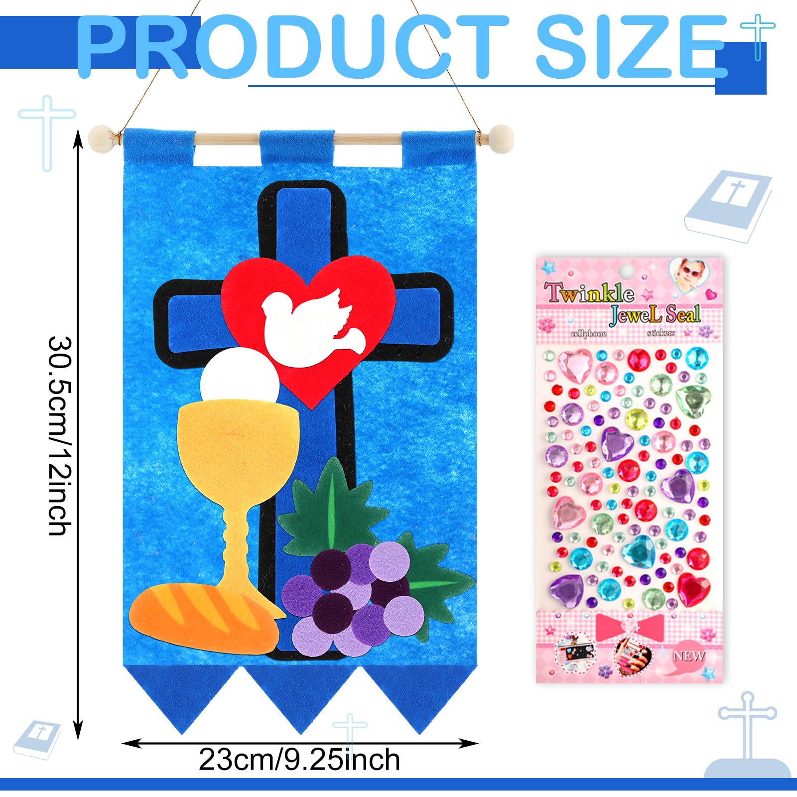 Snapklik.com : Wettarn First Communion Banner Kit For Boys Girls 9 X 12 ...