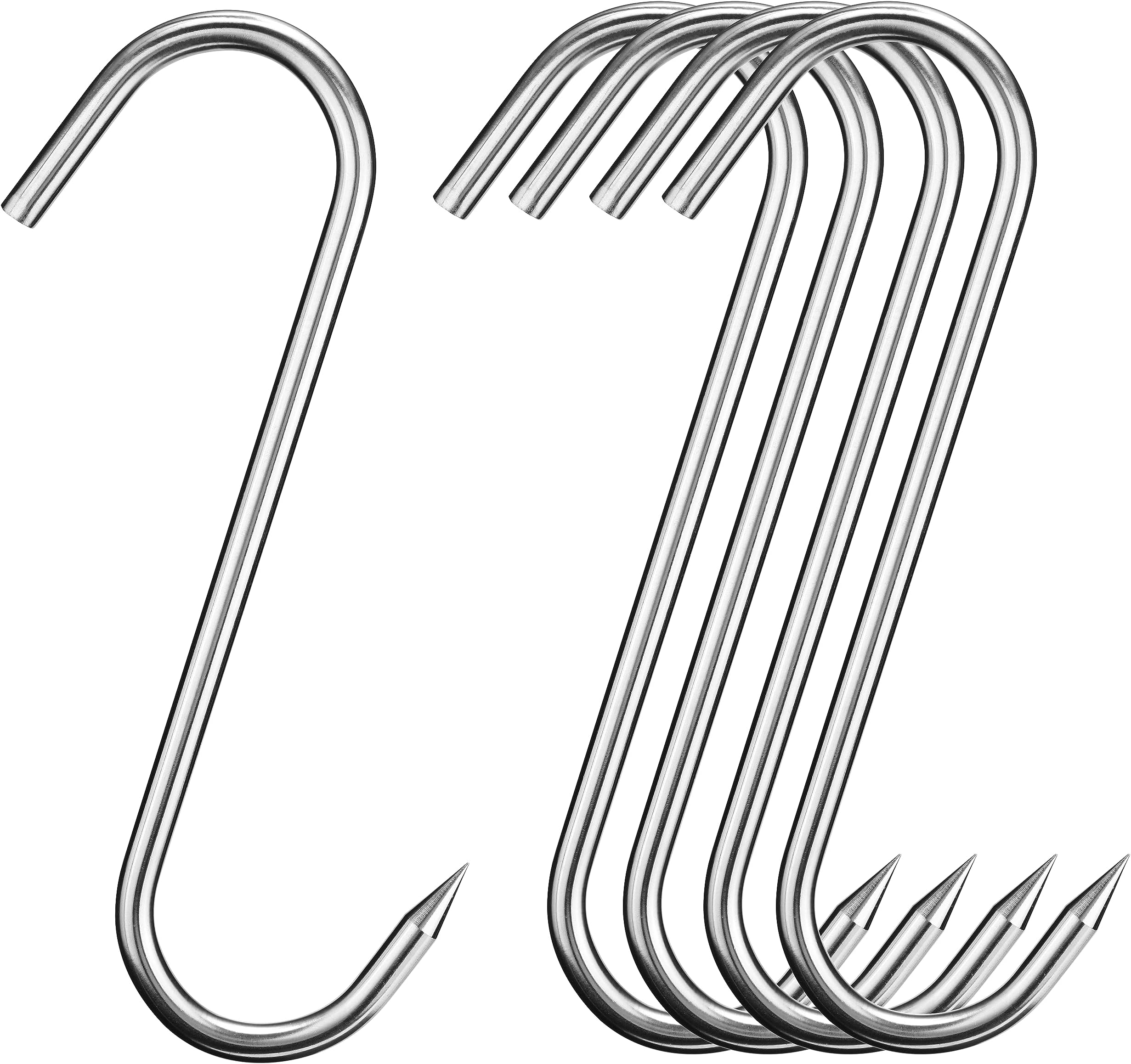 Amazon.com: GYUEE Stainless Steel Meat Hooks, 20Pcs, S-Shaped, Wall ...