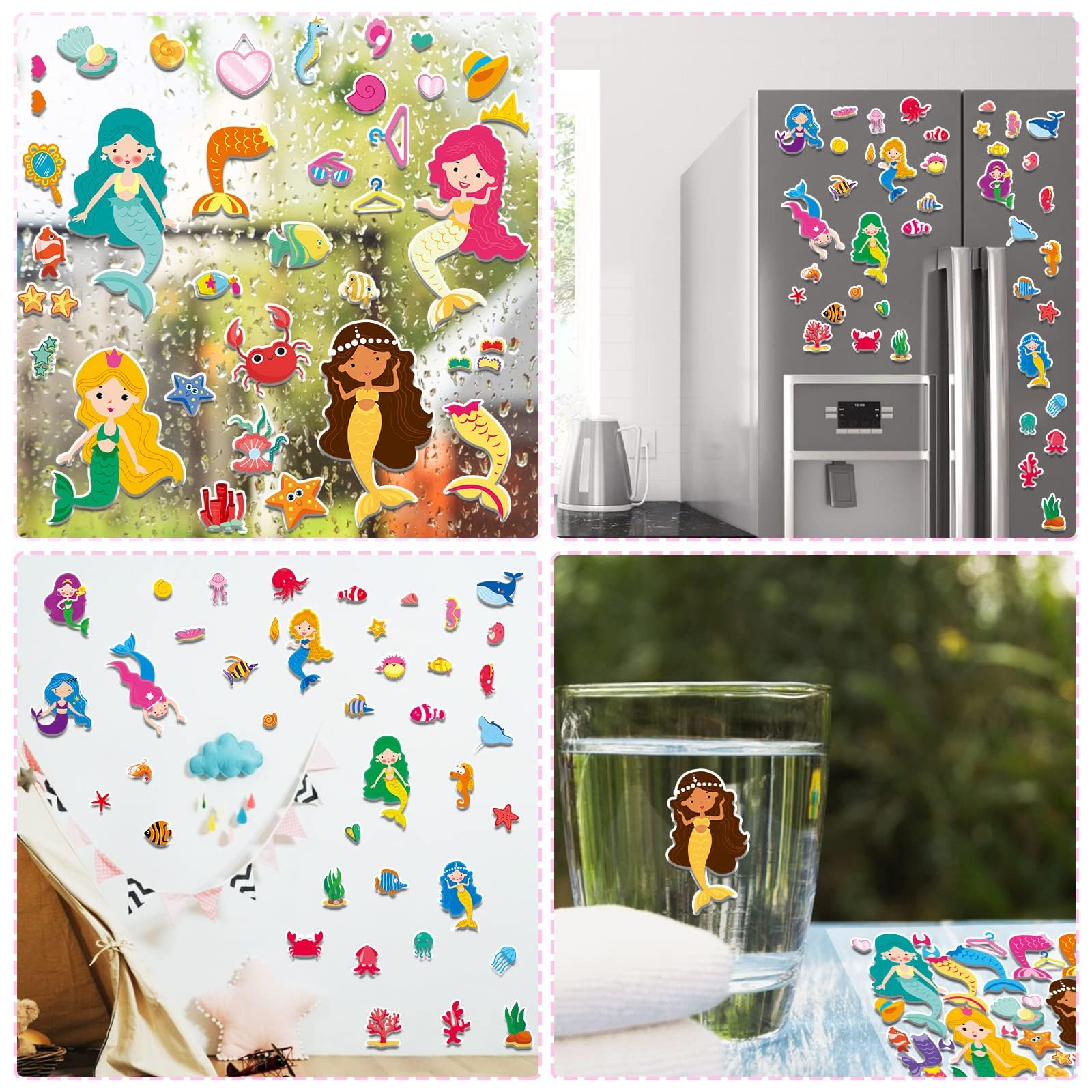 Snapklik.com : Mermaids 3D Puffy Sticker Activity Book 100 Reusable ...