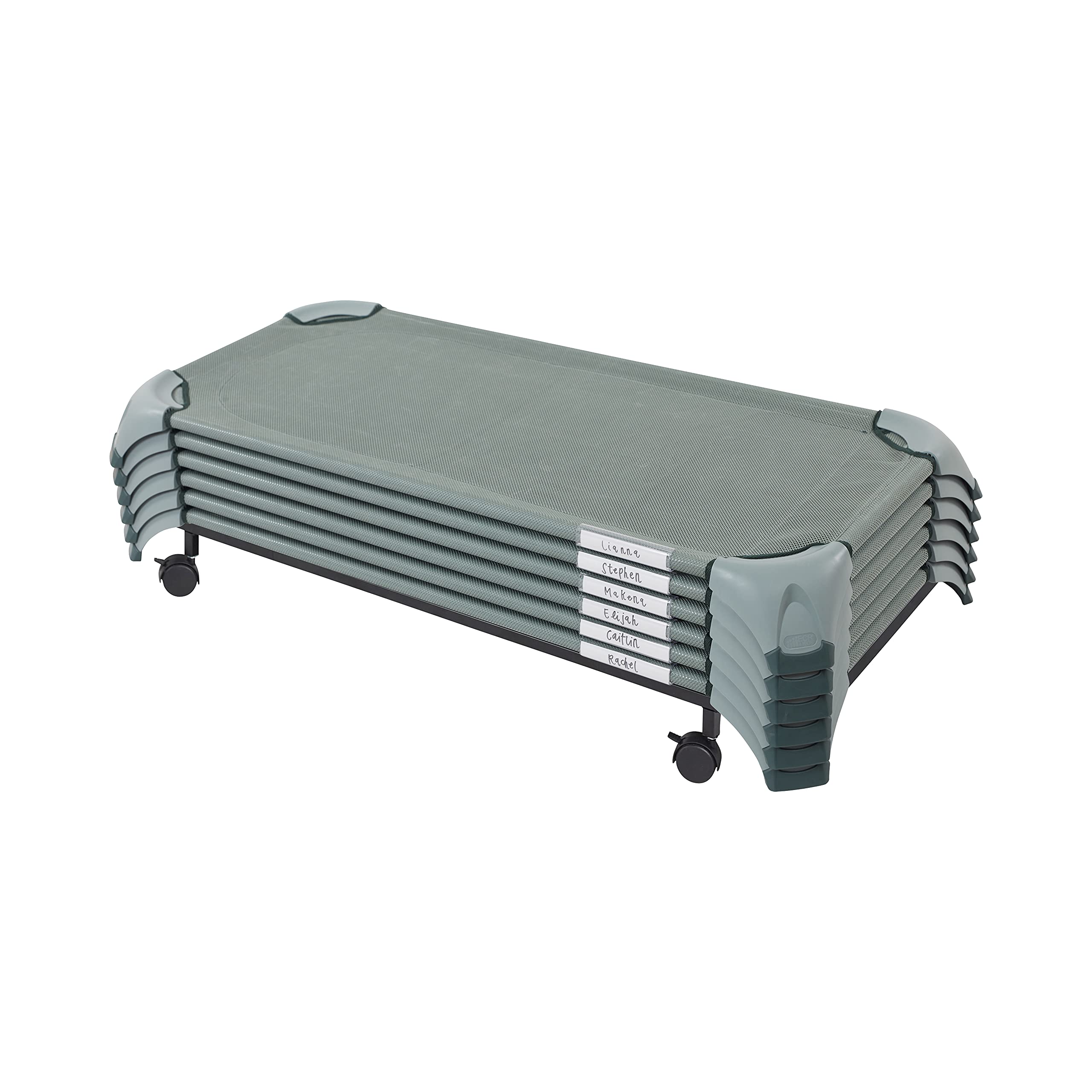 Amazon.com: ECR4Kids Stackable Cozy Cot with Storage Trolley, Classroom ...