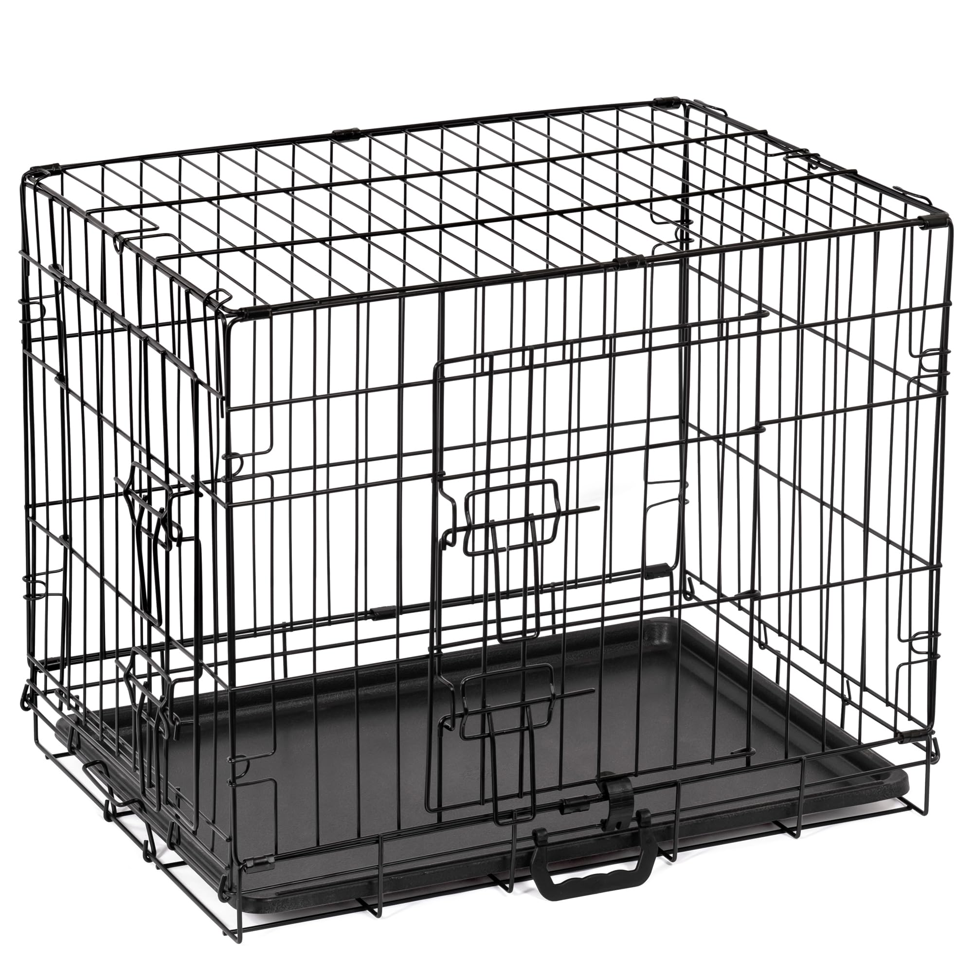 Dog Crate Small Size Dog Puppy Pet Cage with 2 Doors (Front & Side ...