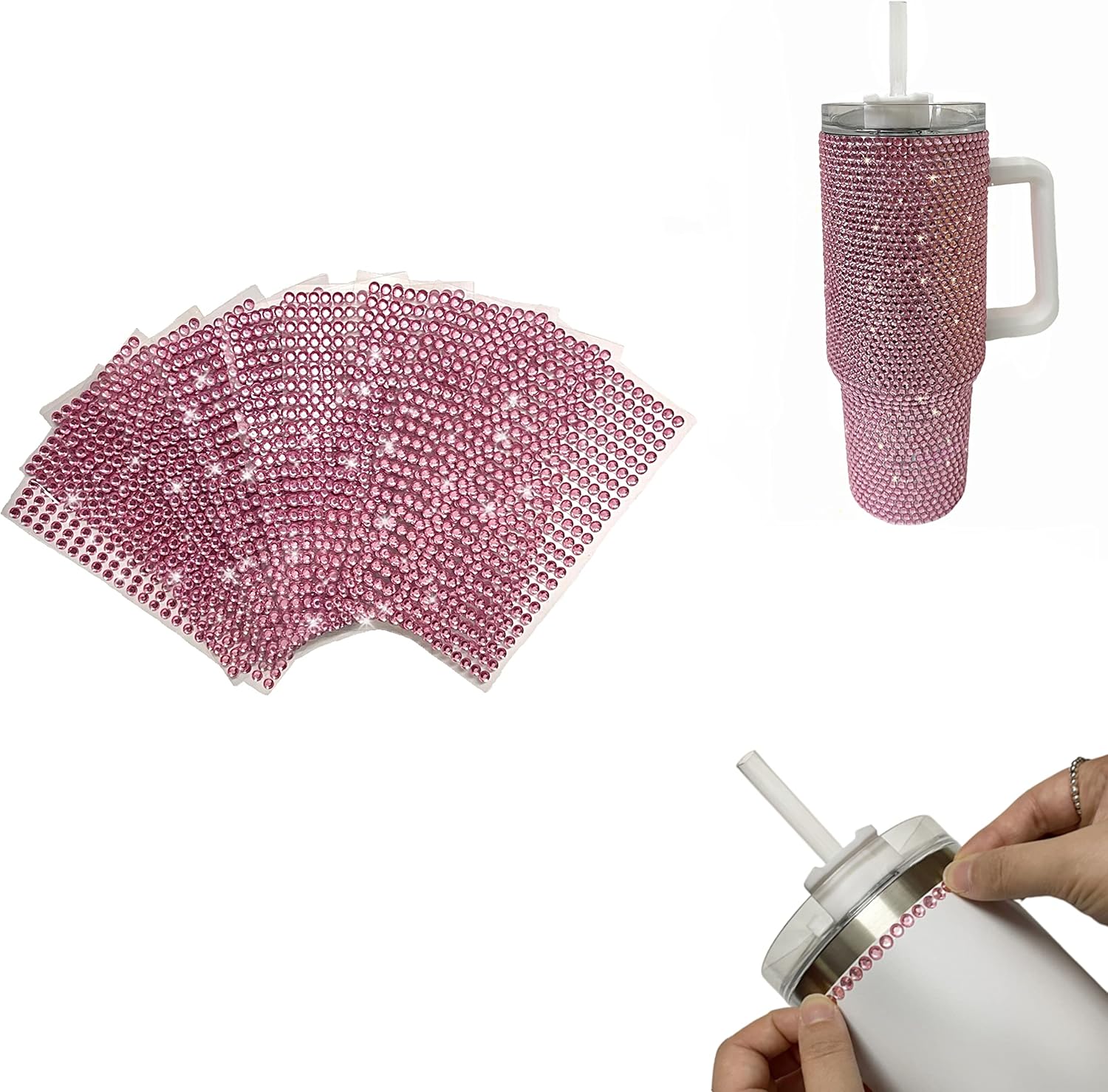 Amazon.com: Bedazzled Stickers for Stanley Cup 40oz Water Bottle ...