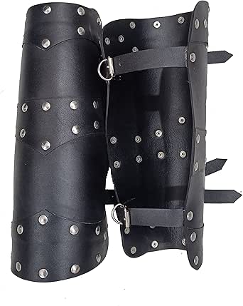 Amazon.com: Medieval ARMS Shop Medieval Pure Leather Leg Guard Armor ...