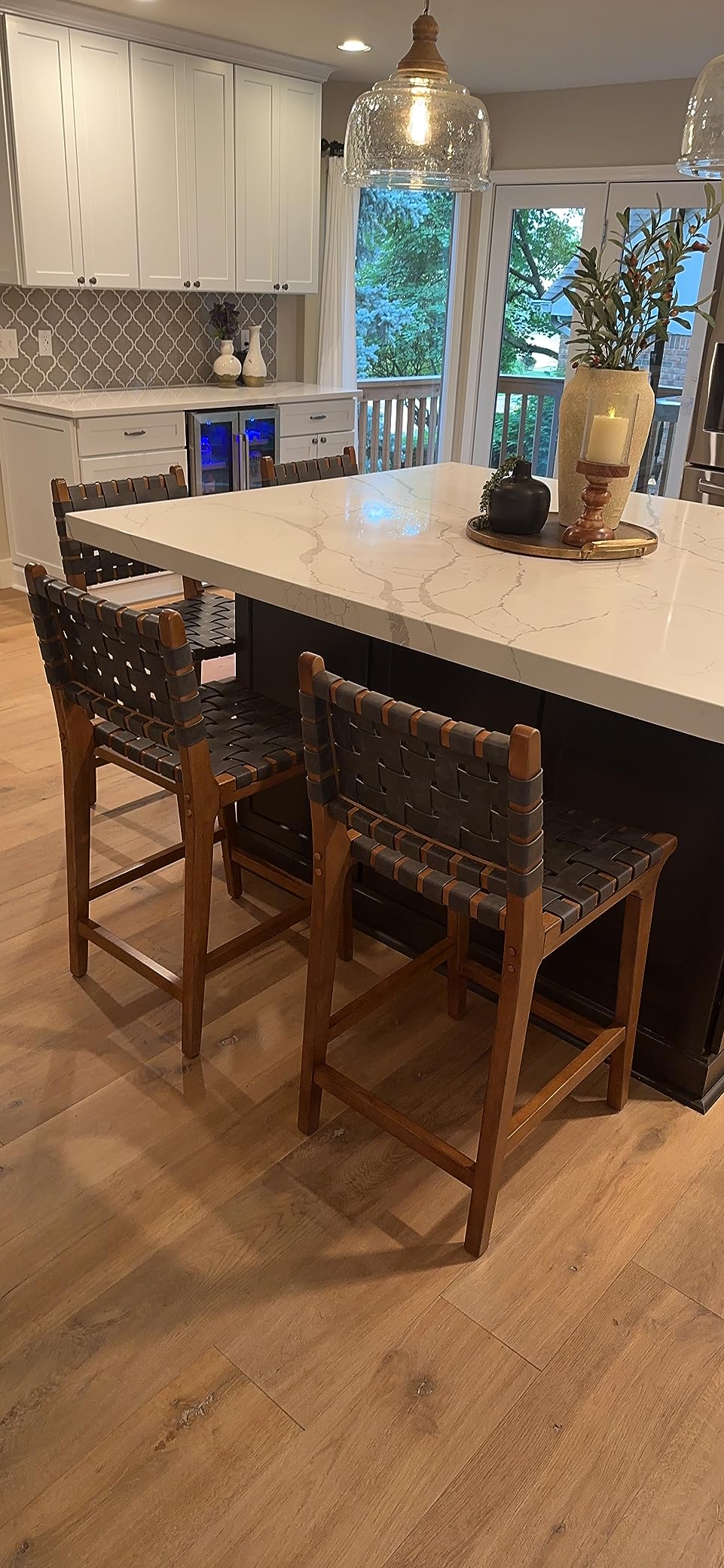 $30/mo - Finance Ball & Cast Kitchen Island Bar Stool Faux Leather ...