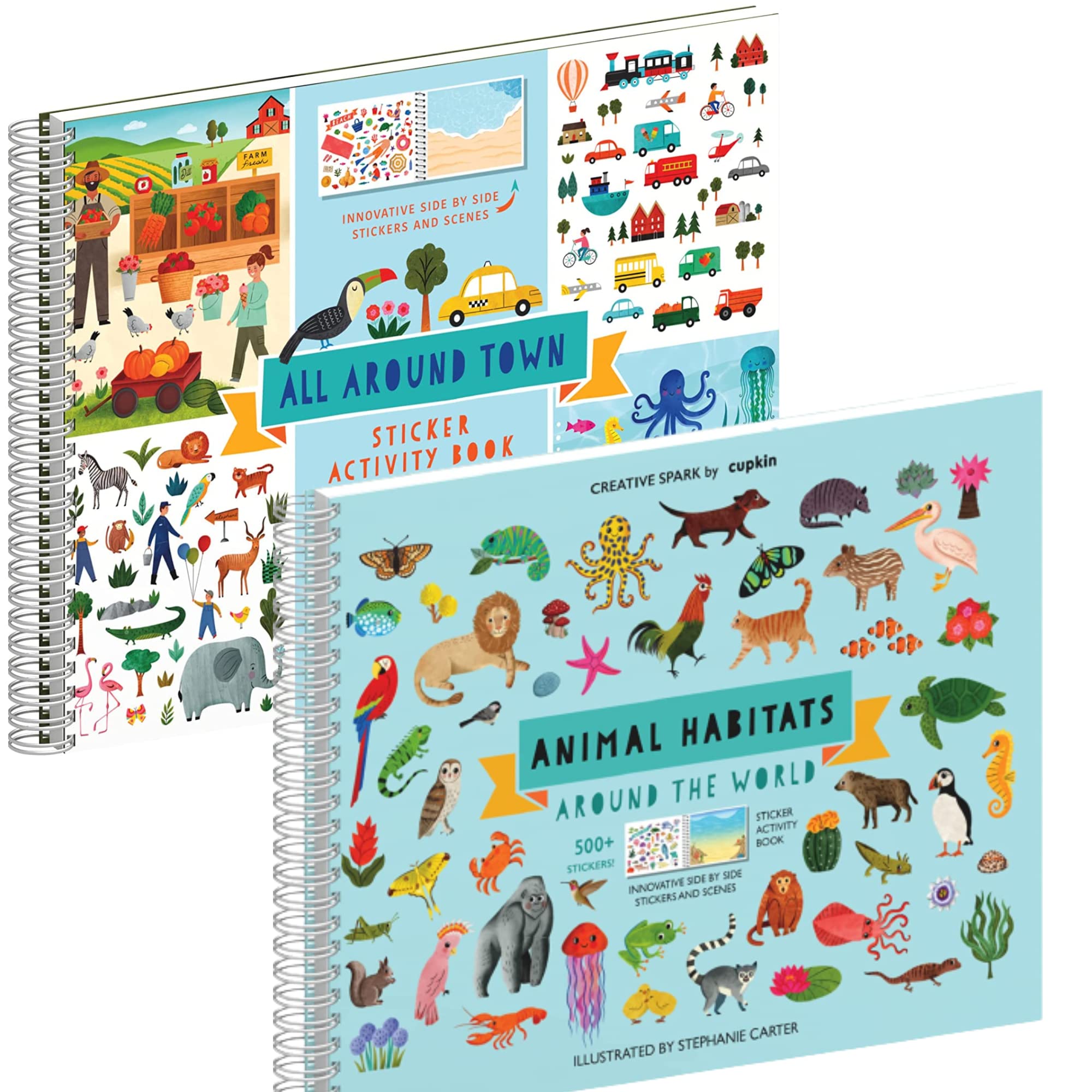 Amazon.com: Animal Habitats Sticker + Coloring Book (500+ Stickers & 12 ...