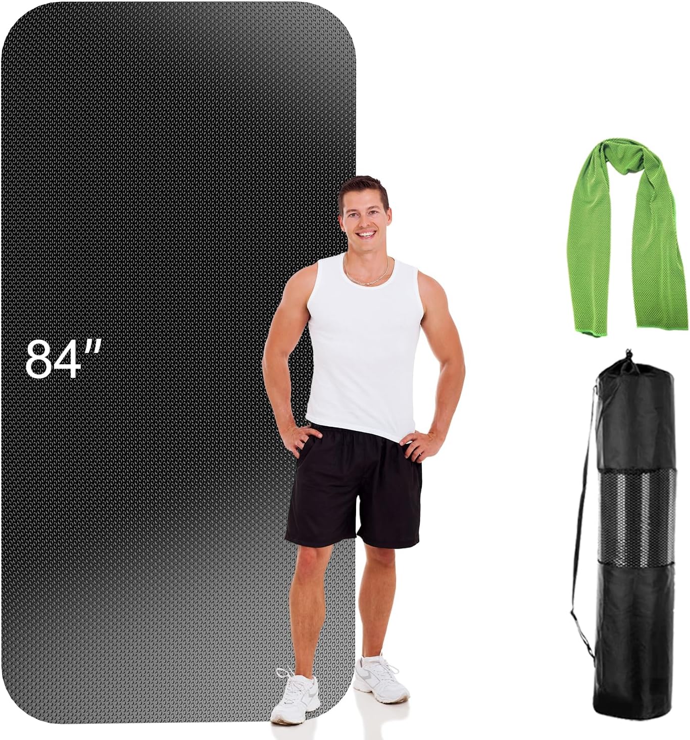 Extra Long Yoga Mat for Women and Men (214cm x 76cm), Large and Wide ...