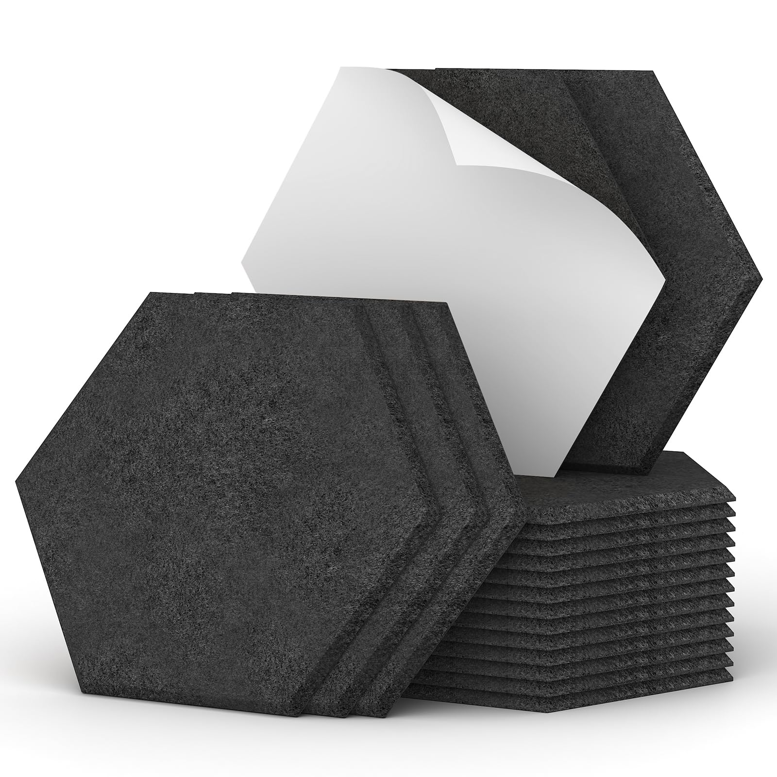 18 Pack Hexagon Acoustic Panels, TONOR 12"x 10"x 0.4" High Density ...