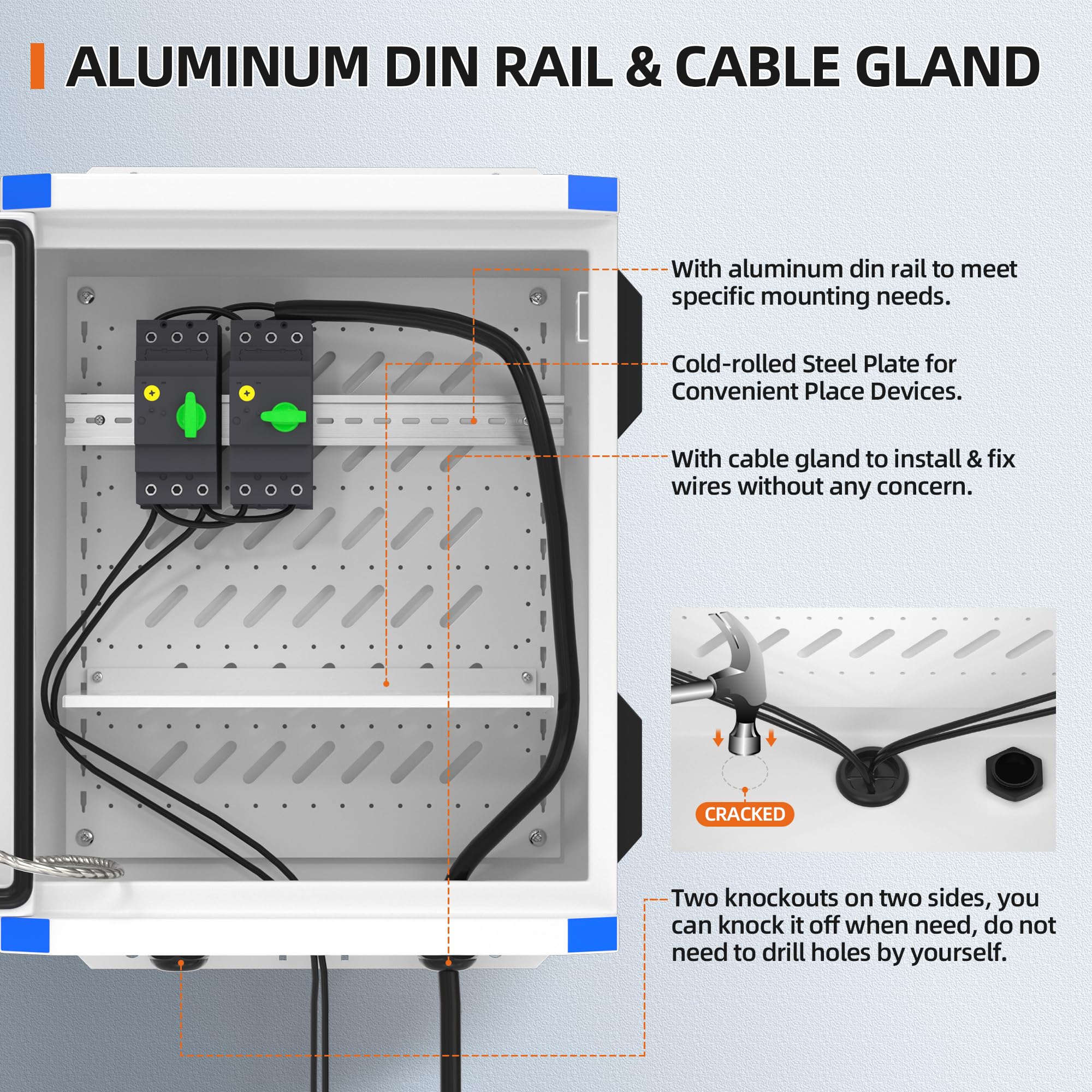 Snapklik.com : Joinfworld Outdoor Electrical Box 19.7"x15.7"x7.9" Metal ...