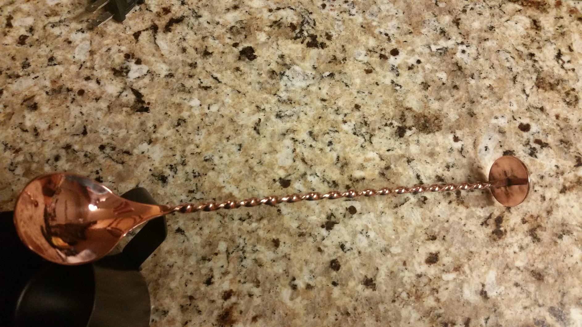 Amazon.com: Copper Bar Spoon - Decoratively Twisted Stainless Steel ...
