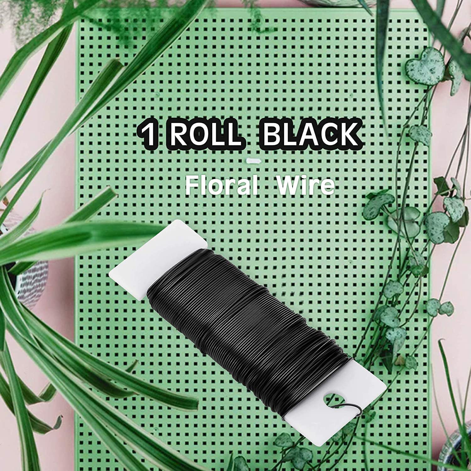 Bouquet Making Wire MECCANIXITY 164ft Floral Wire - 1mm Black Vine ...