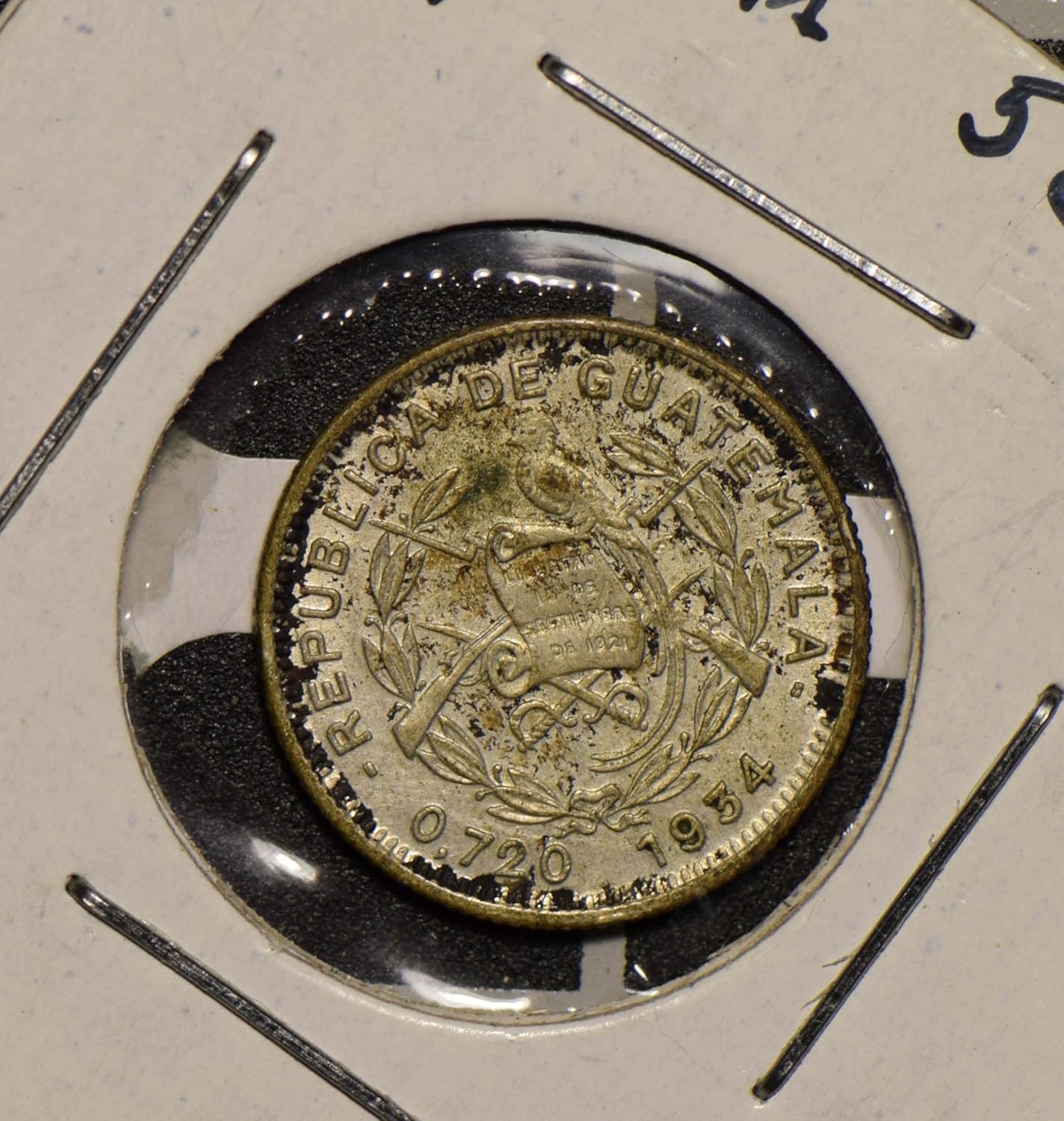 Collectible Coin Guatemala 1934 5 Centavos Bird Quetzal animal 290423 ...