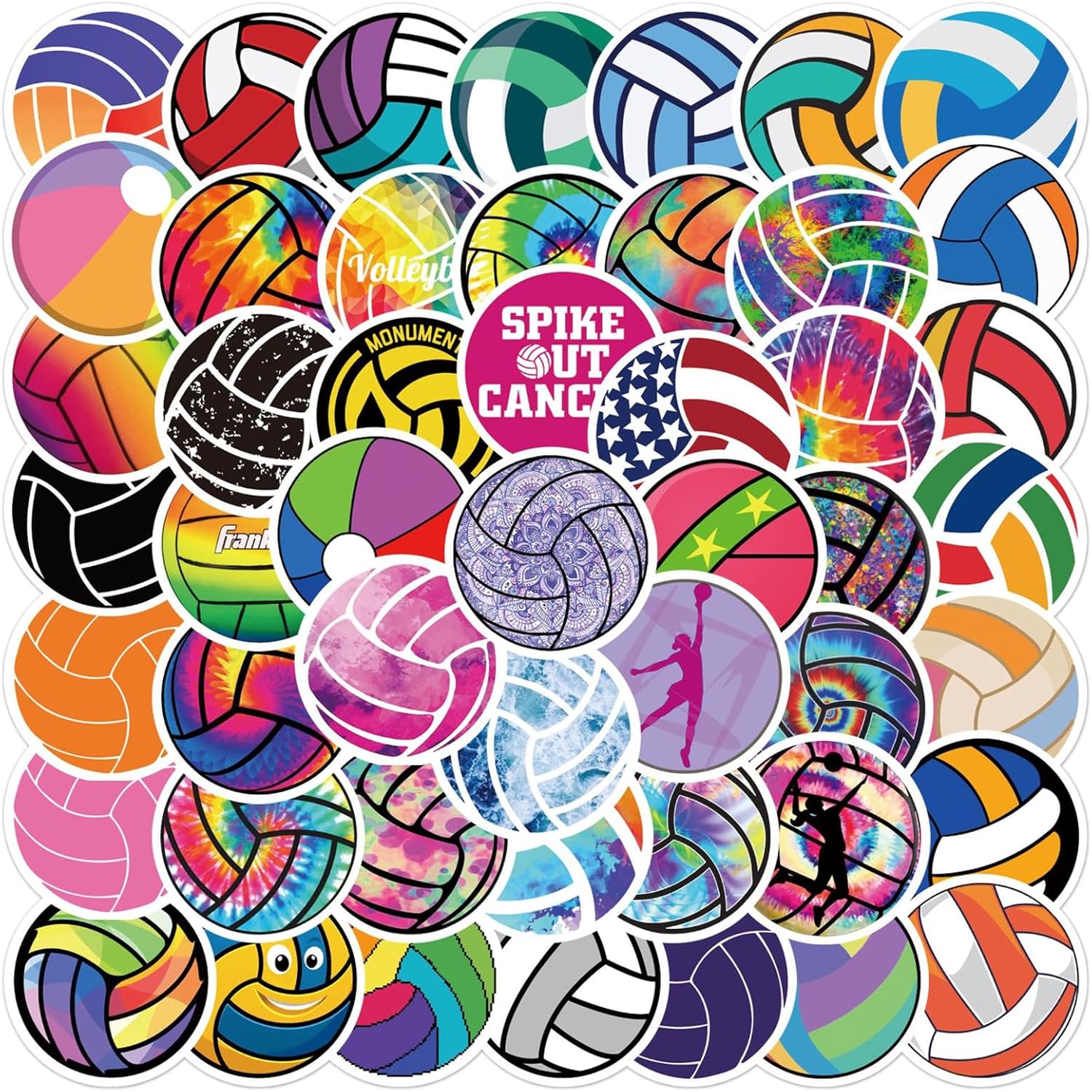 Amazon.com: 50PCS Volleyball Stickers for Teen Girls Team Players Coach ...