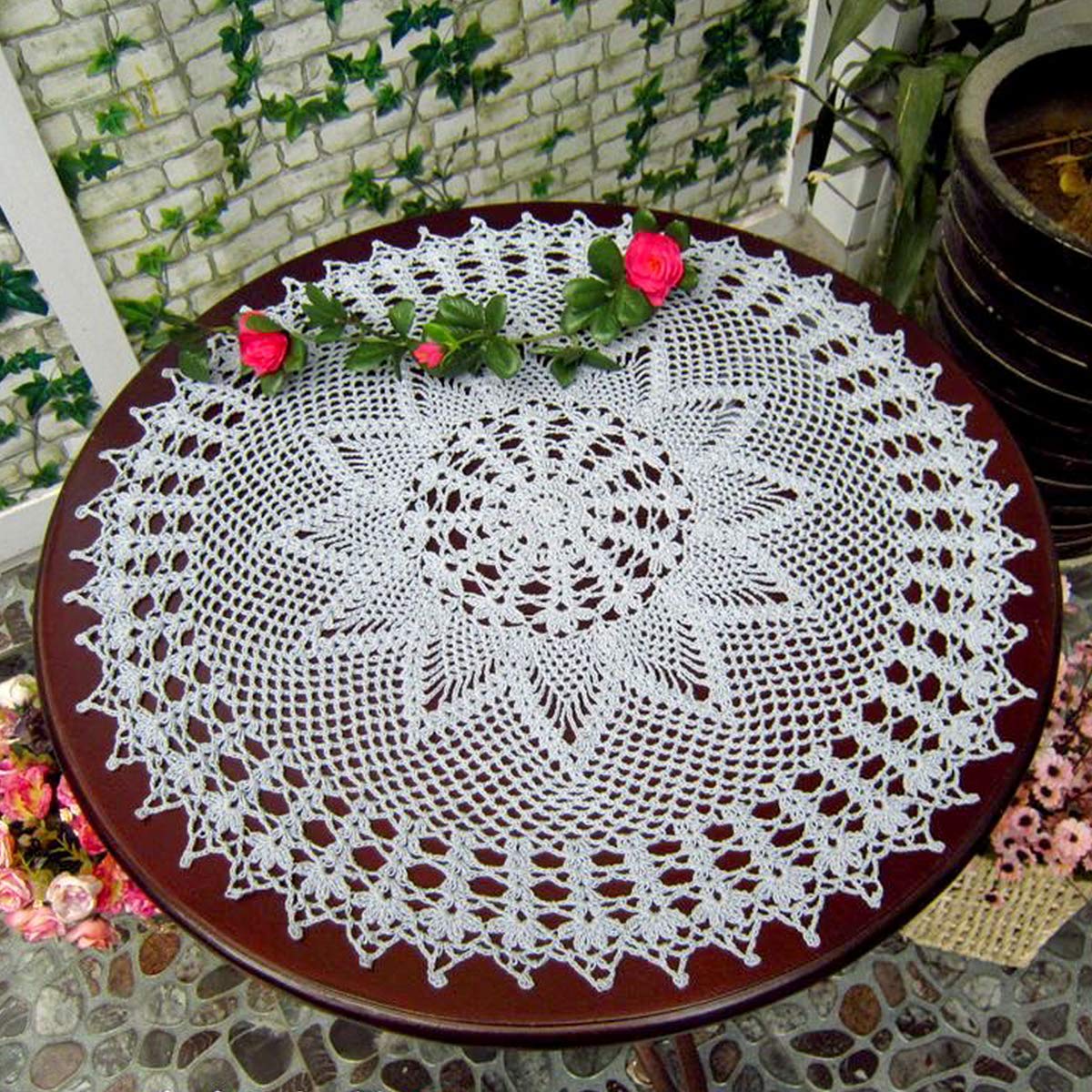 Snapklik.com : Kilofly Handmade Crochet Cotton Lace Table Sofa Doily