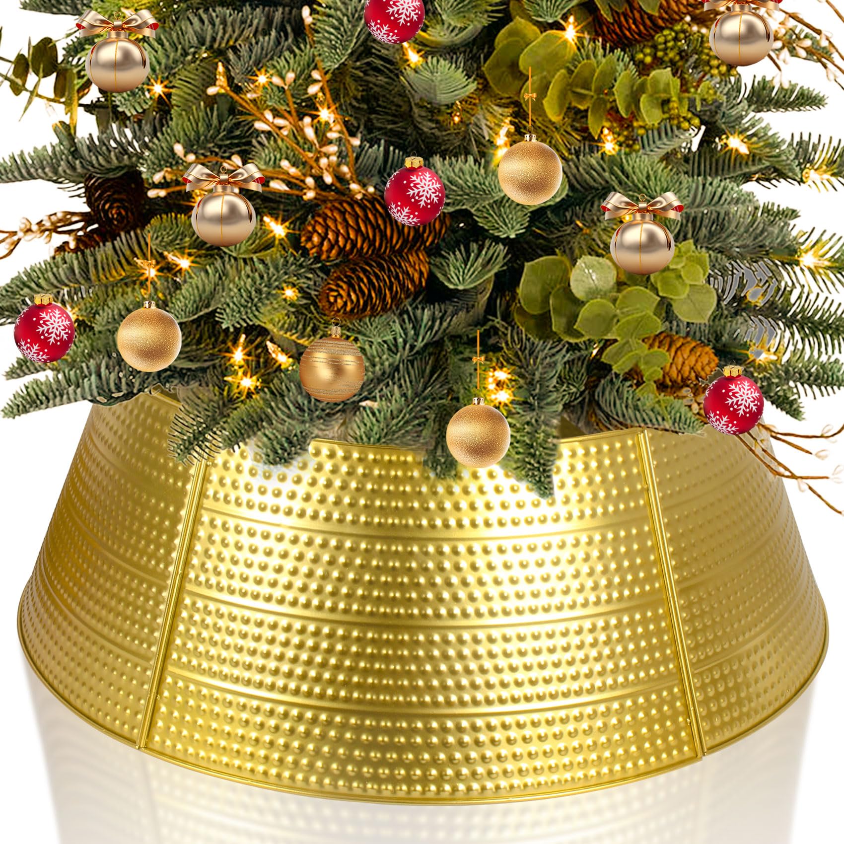 Amazon.com: Metal Christmas Tree Collar, 28" Christmas Tree Skirt Base ...