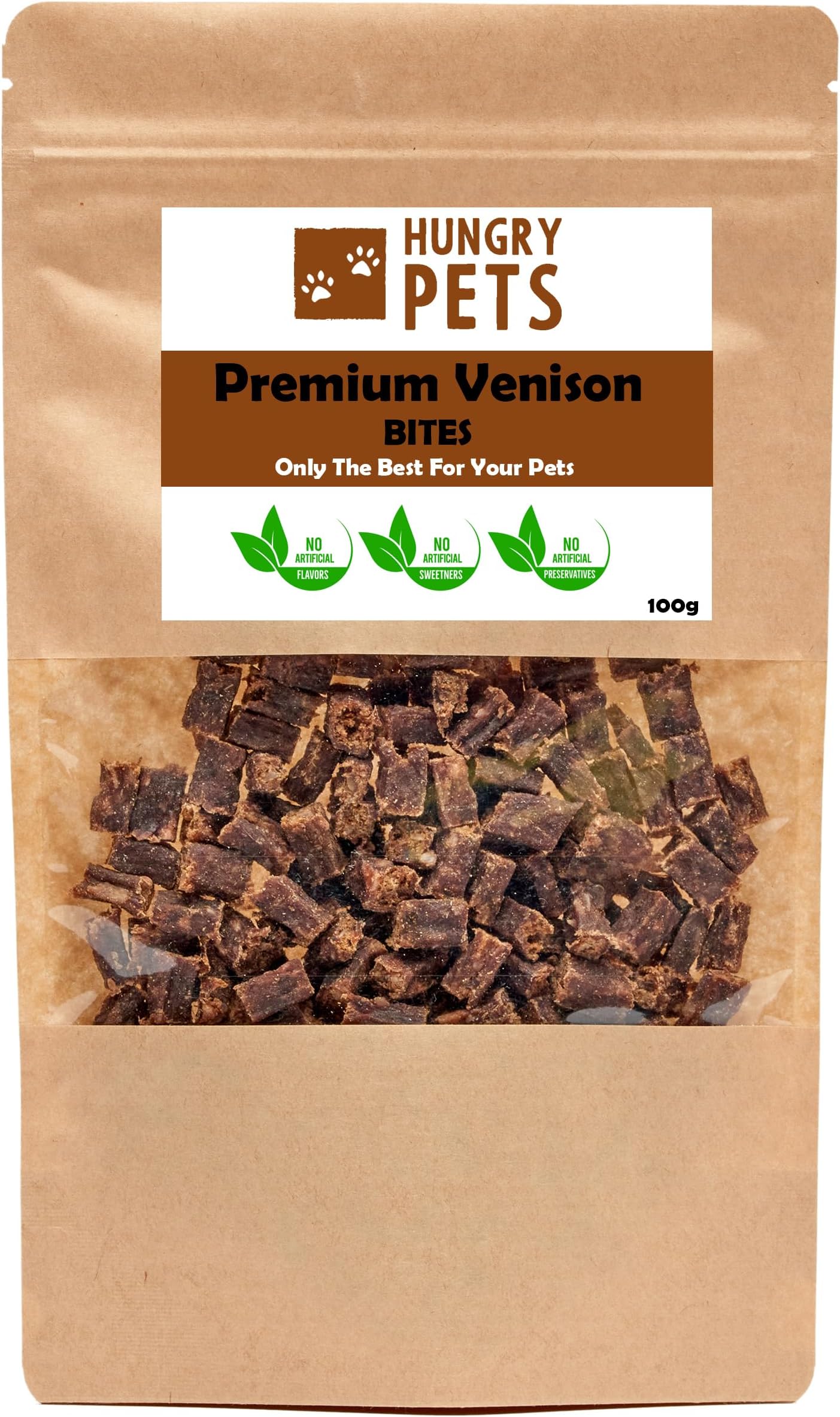 Natural Dog Treat 100% Venison Bites, 100g : Amazon.co.uk: Pet Supplies