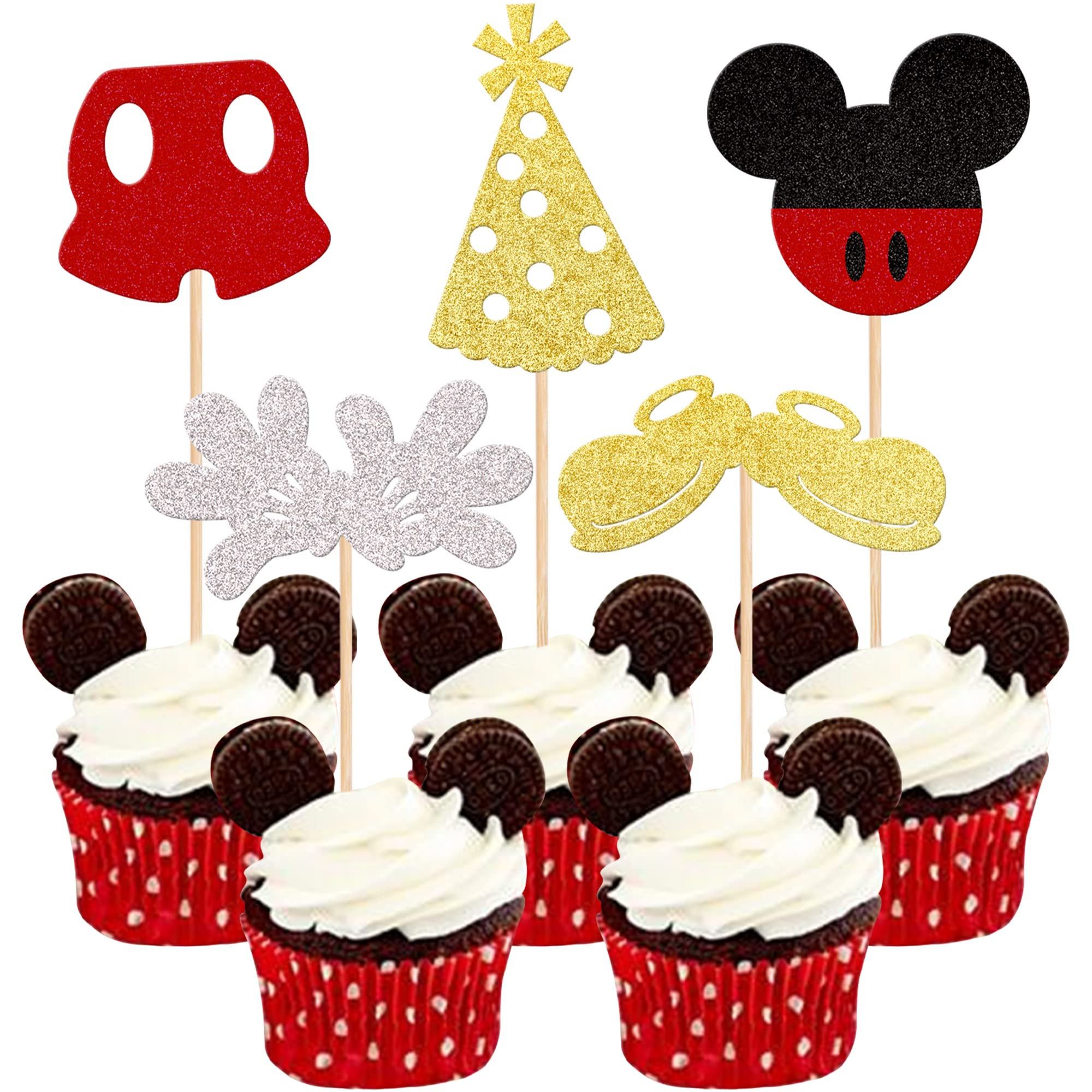 Mickey Mouse Cupcake Wrappers Mickey & Minnie DIY Cupcake Toppers