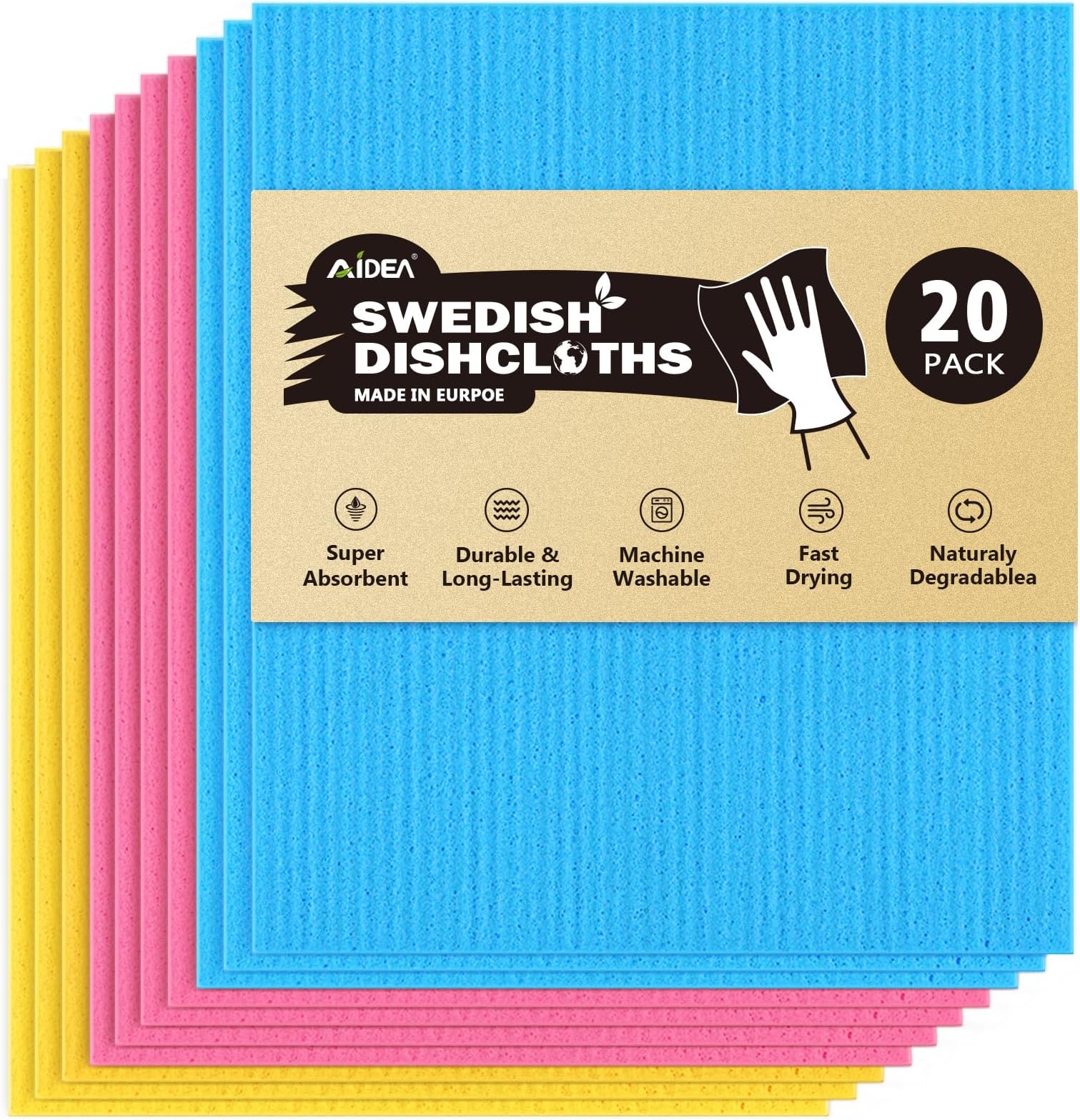 Amazon.com: Flinka Kitchen Wipes 20 Count Mega Pack - Large (16 in. x ...