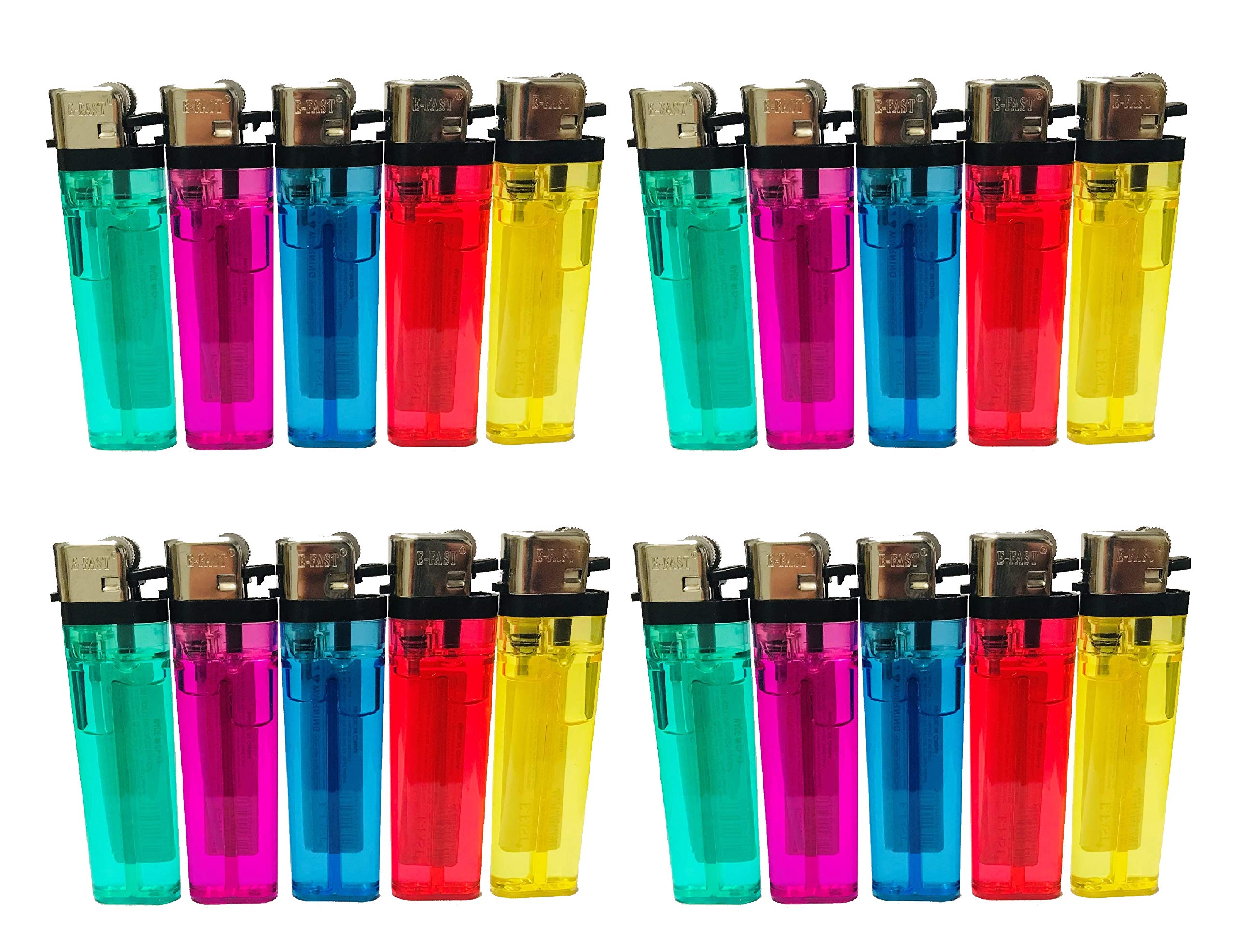 Pack of 20 Disposable Lighters Cigarette Lighters Utility Lighter Child ...