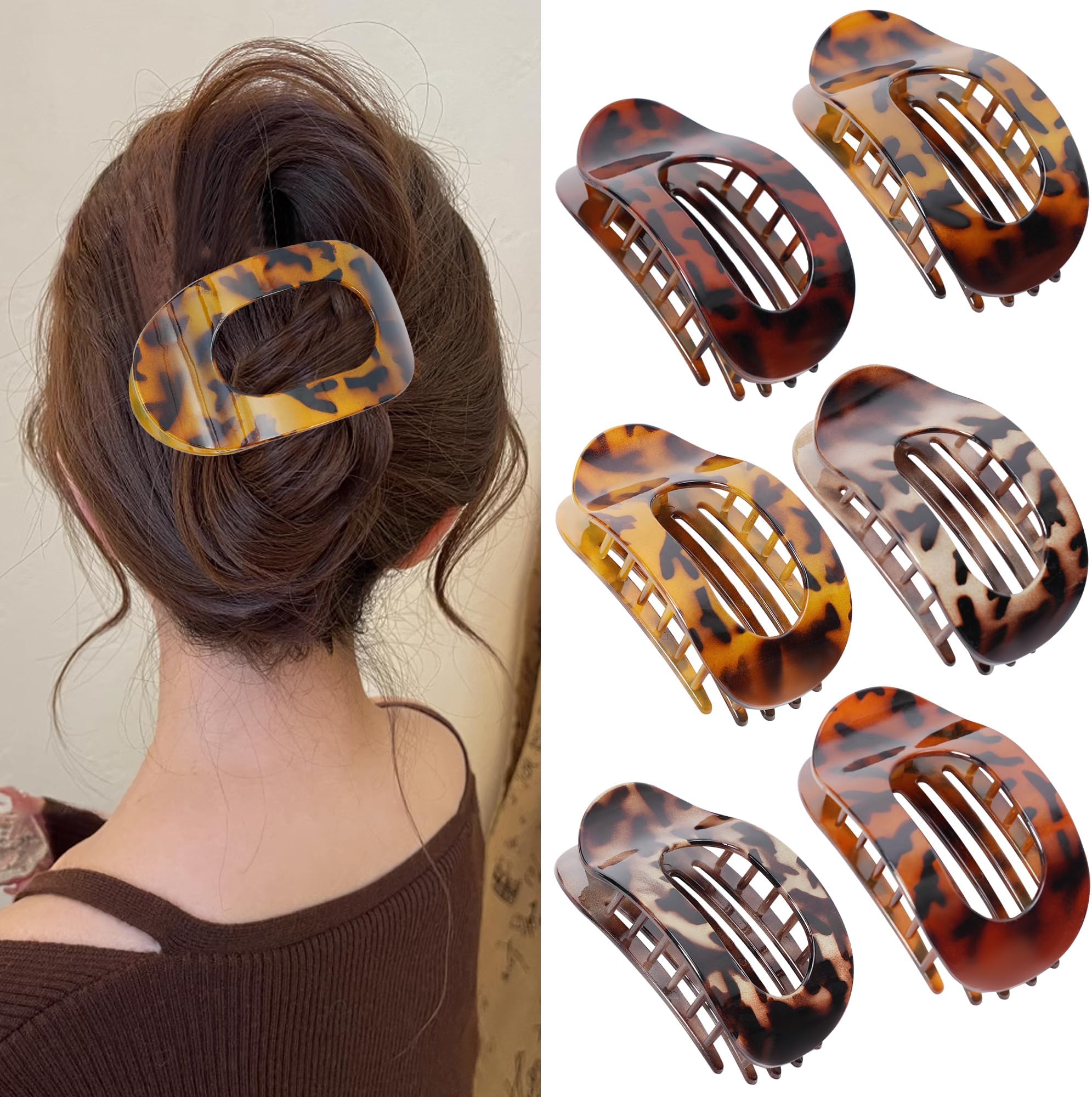 Amazon.com: PICURA Flat Hair Clips for Women, 6 Pack Ergonomic Curved ...