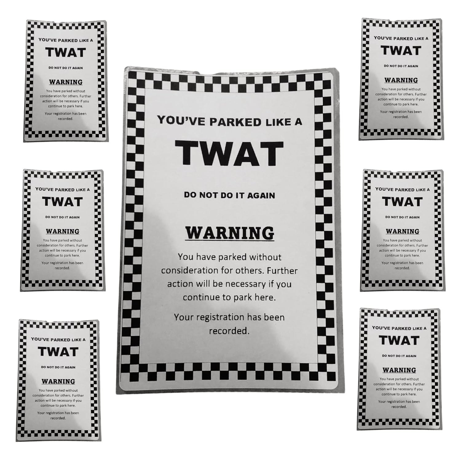 Bad Parking Sticker Sign Funny Warning 10 Pack - FREE DELIVERY : Amazon ...