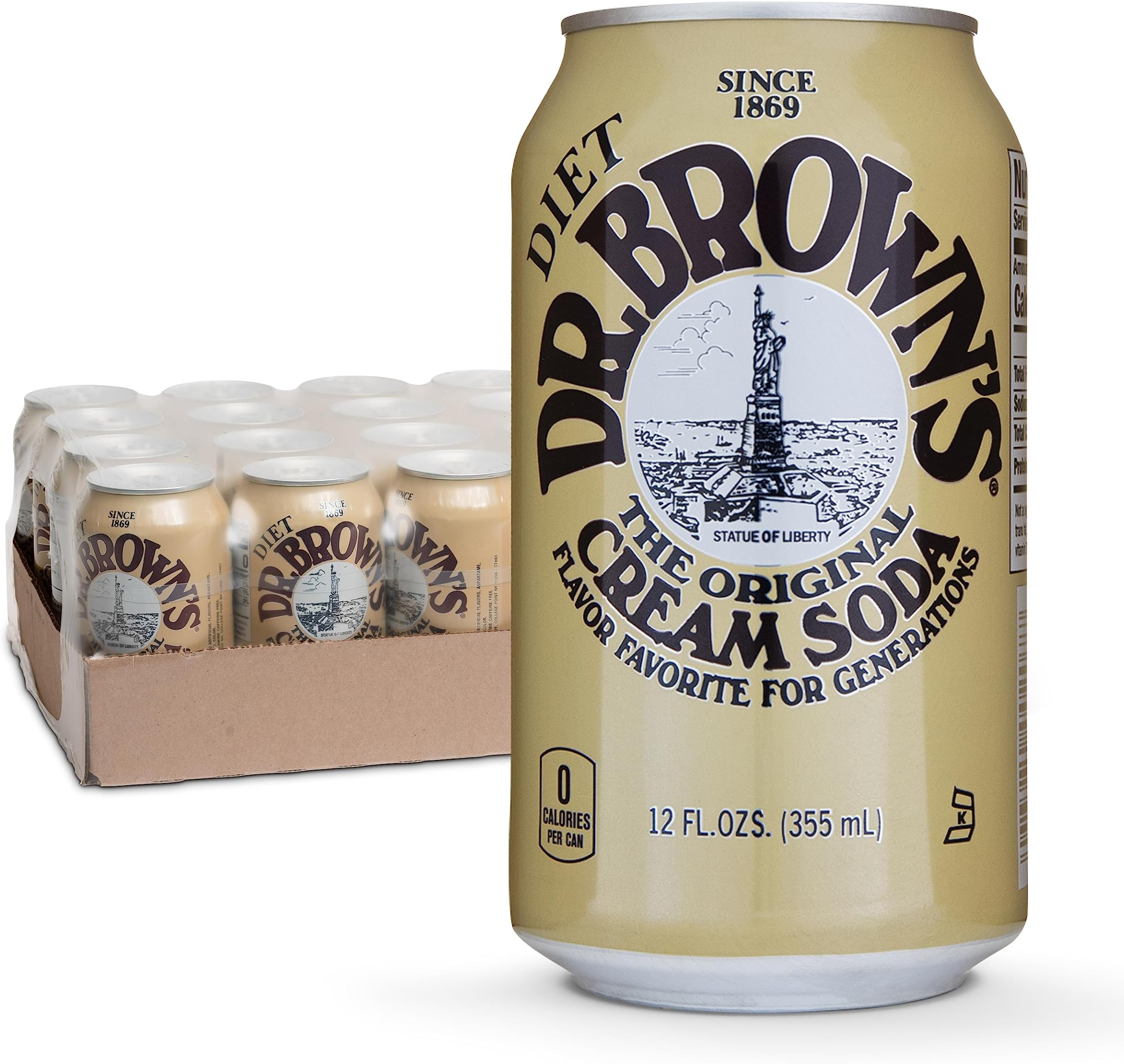 Amazon.com : Dr. Brown's Diet Cream Soda - A New York Original - 24 ...