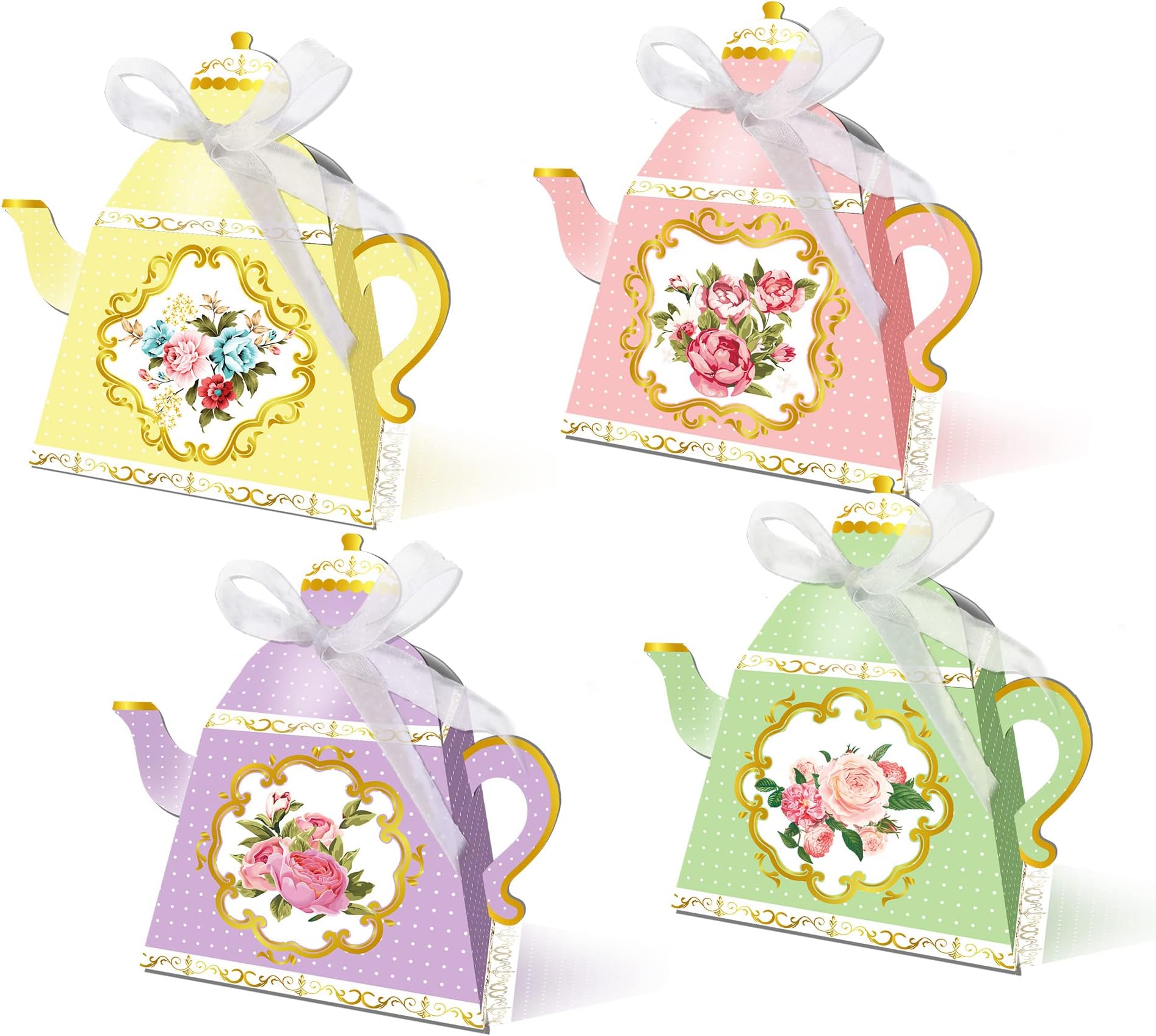 Amazon.com | Kate Aspen Vintage Floral Tea Pot Shaped Party Favor Boxes ...