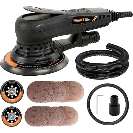 MAXXT Electric 5mm Random Orbital Sander, Palm Sander with Brushless ...