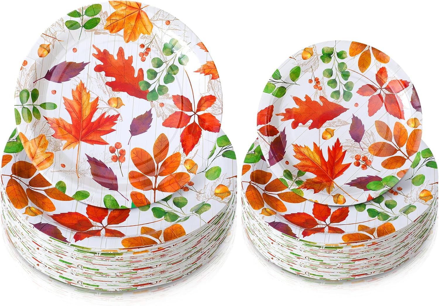 Amazon.com: Yungyan 50 Pcs Thanksgiving Paper Plates Disposable Fall ...