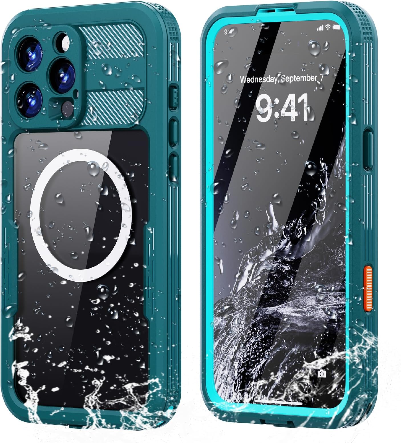 Amazon.com: Guppy for iPhone 16 Pro Max Magnetic Waterproof Case, Built-in Screen Protector ...