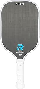 Ronbus R1.16/R2.16/R3.16 Raw Toray T700 Carbon Fiber Pickleball Paddle with 16 mm Polypropylene ...