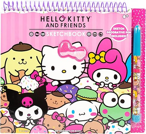 Amazon.com: Hello Kitty And Friends Café Sketchbook, 20-Page Hello ...