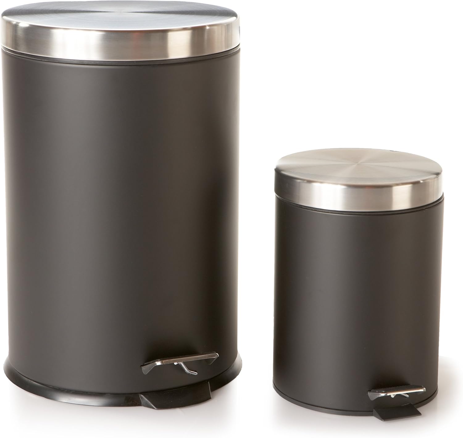 Amazon.com: Metro 2 Piece Step Trash Can Set, Black : Home & Kitchen