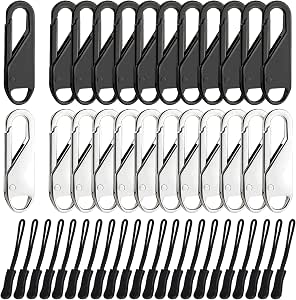 Zipper Pull Replacement, 48 Pcs Zipper Pull Tags and Zipper Pulls for ...
