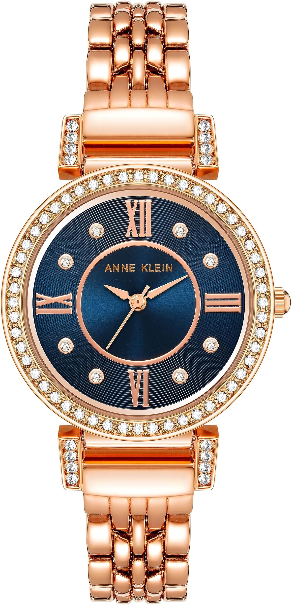 Anne Klein Women's Genuine Diamond Dial Bangle Watch, AK/2512LPGB ...