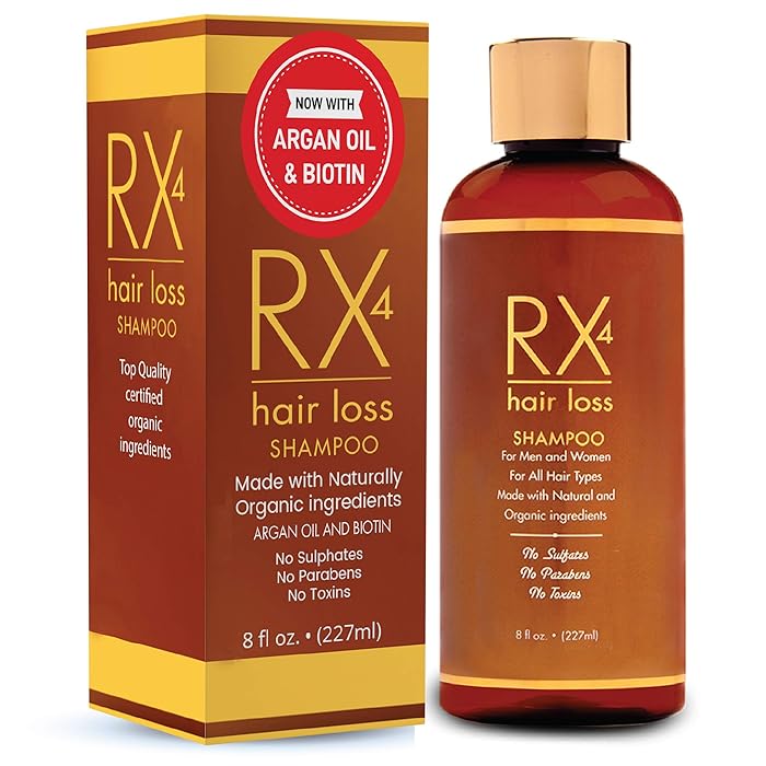 Buy RX 4 Hair Loss Shampoo for Thinning Hair, DHT Blocker, Naturally ...