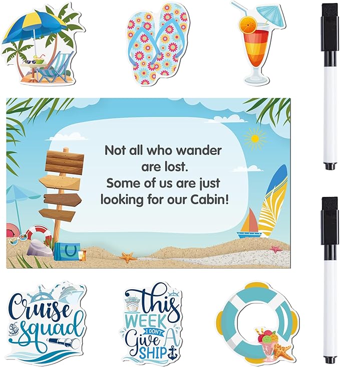 Amazon.com: Cruise Ship Door Decorations Magnetic - 7 Pcs Cruise Door ...