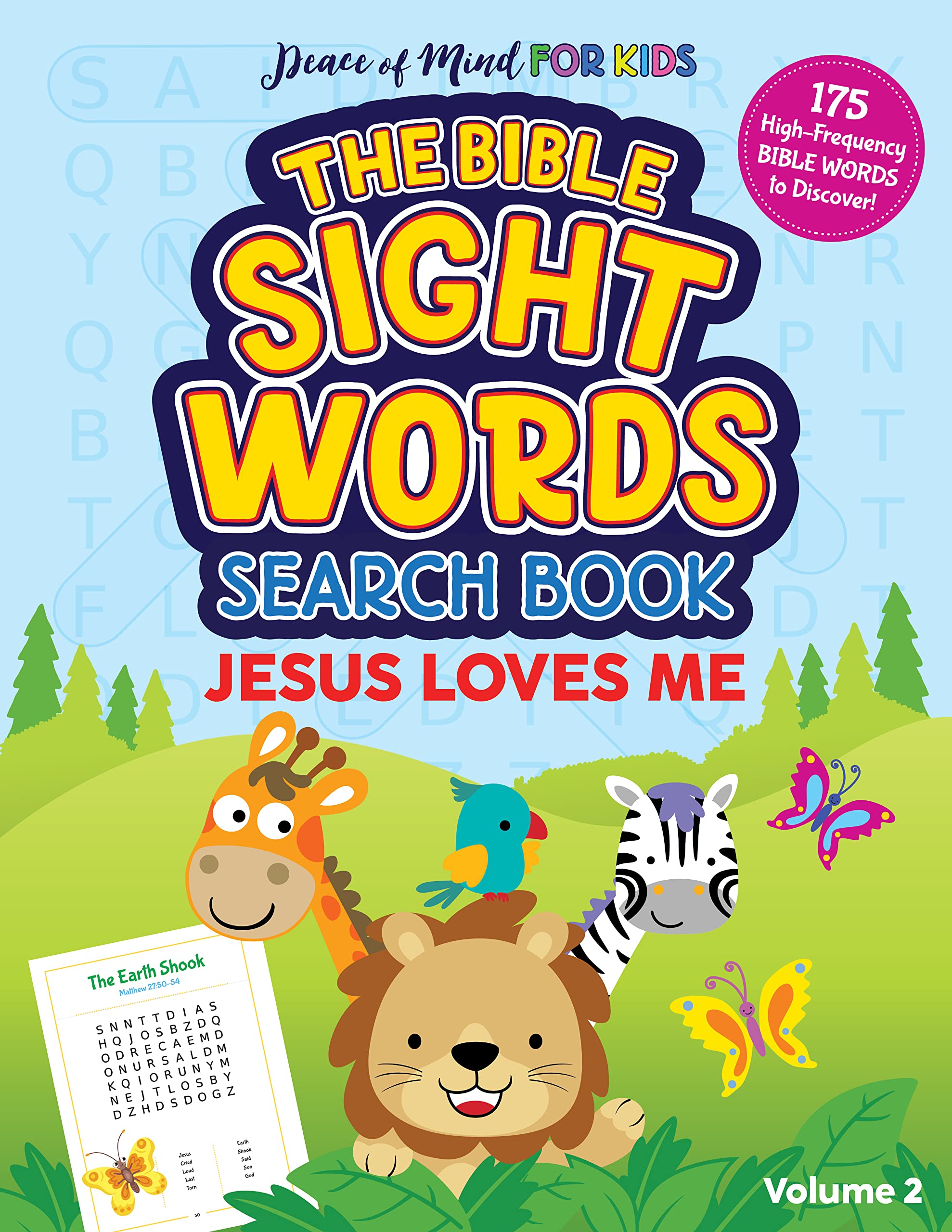 Bible Sight Words Search Book: Jesus Loves Me (Peace of Mind for Kids ...