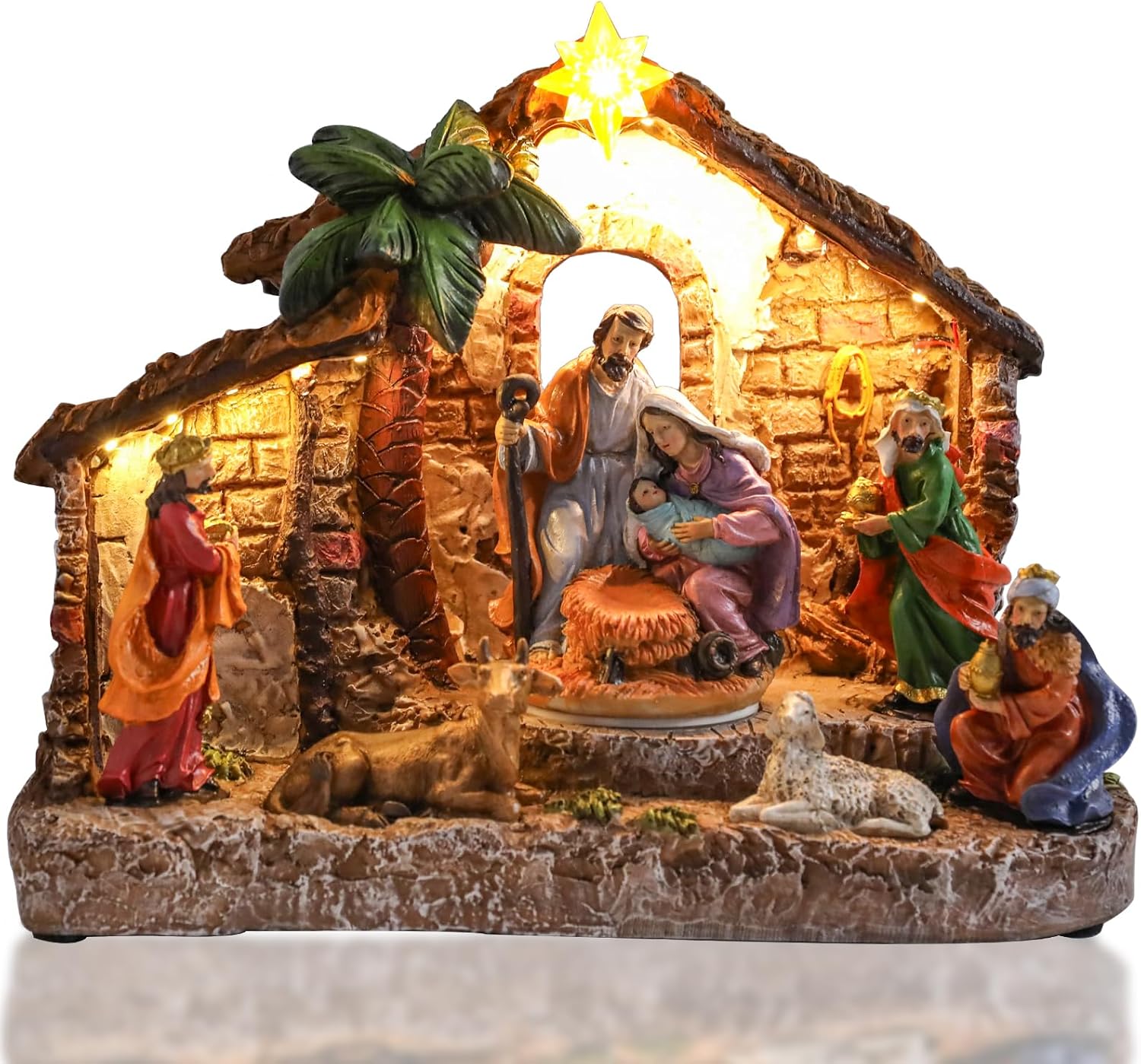 Amazon.com: Afirst Christmas Nativity Scene Indoor Christmas Nativity ...