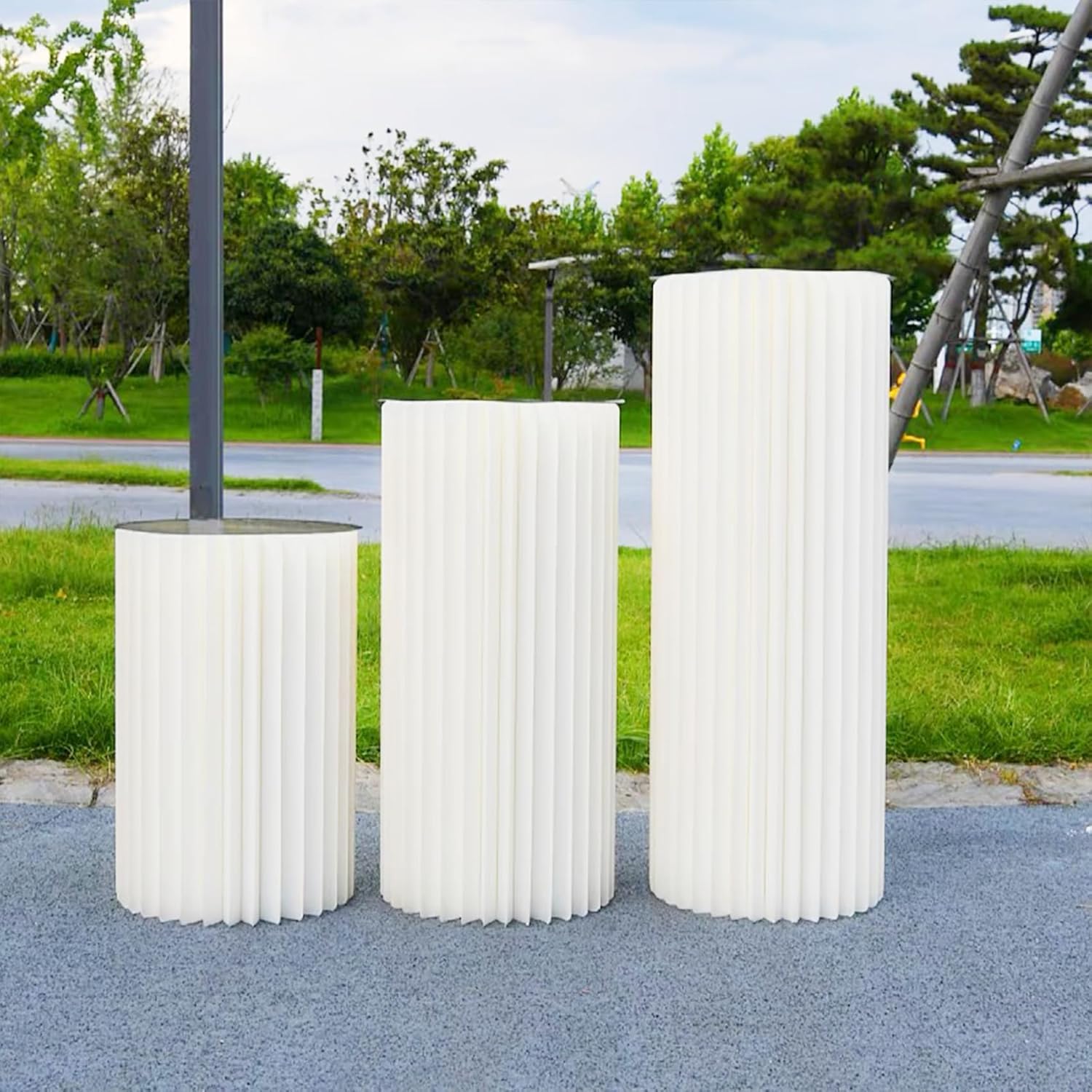 Myqiuf 3 PCS Cylinder Stands for Parties, Cylinder Tables Pedestal ...