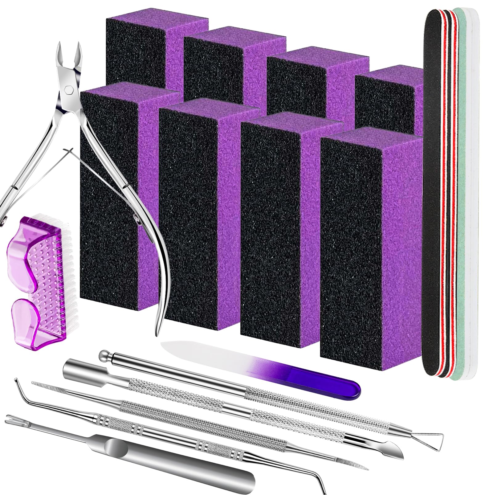 Amazon.com : FANDAMEI Nail Care Kit, Nail Buffers and Files, Nail ...