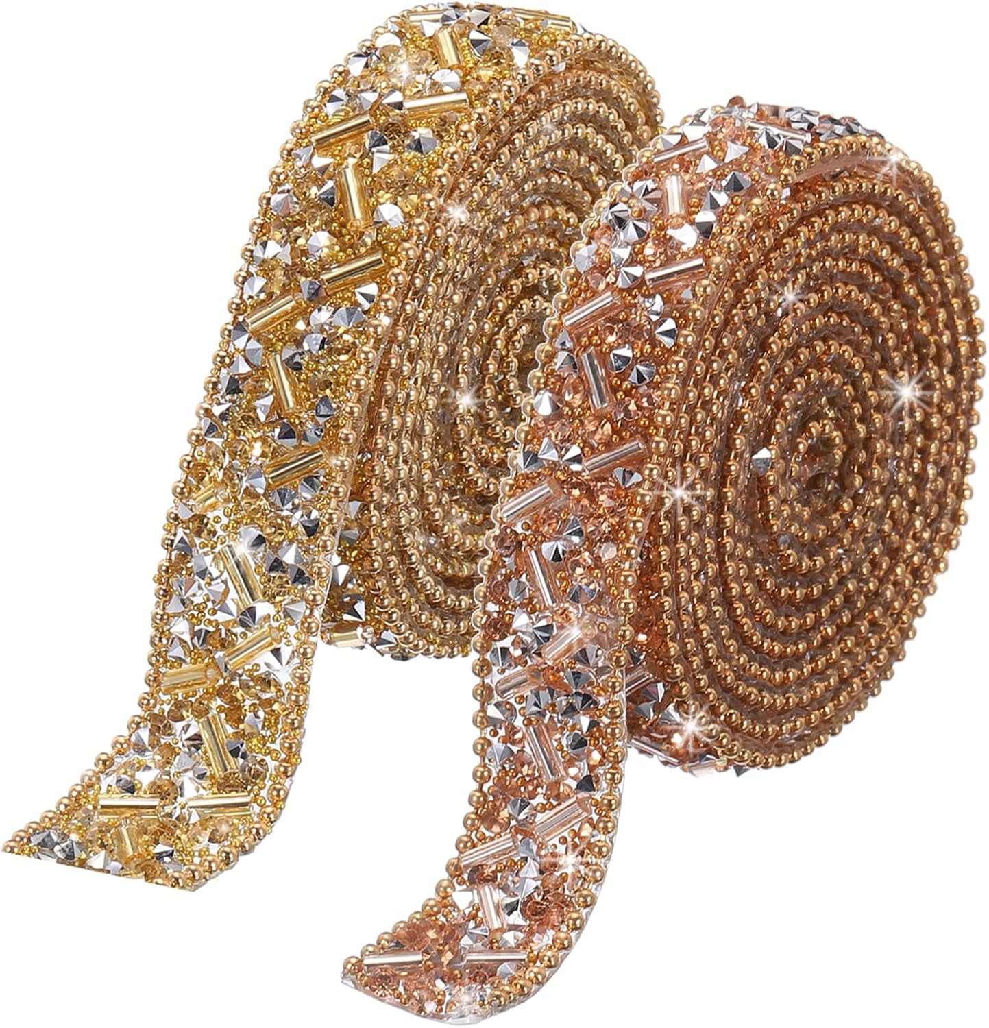 Amazon.com: MECCANIXITY 2 Roll 1 Yard 13mm Crystal Rhinestone Diamond ...