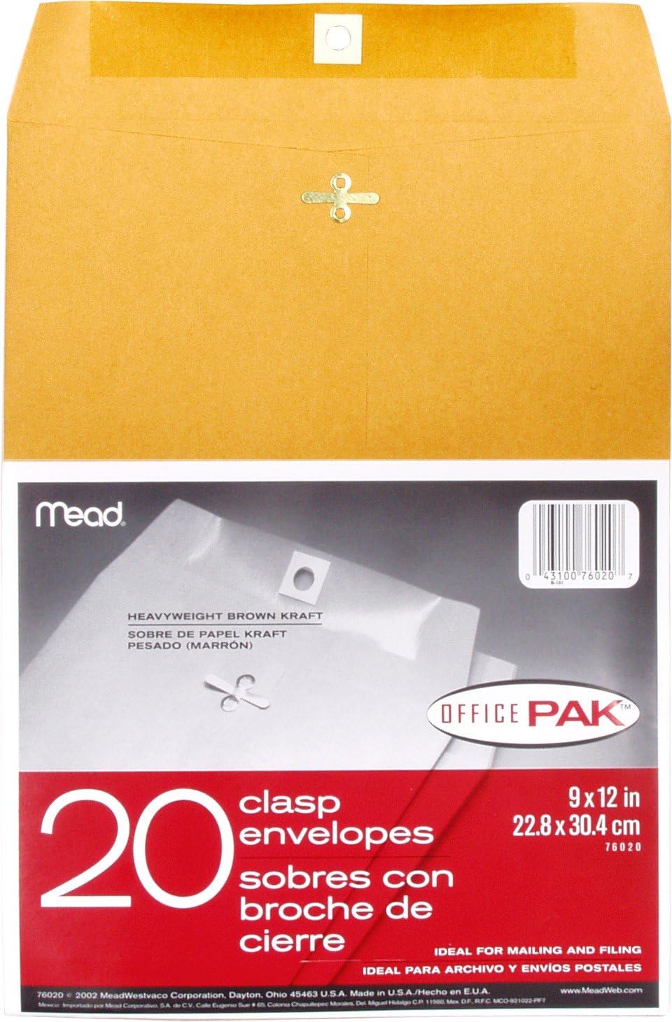 Amazon.com : 100 Pieces 3 Sizes Clasp Envelopes Kraft Paper Catalog ...